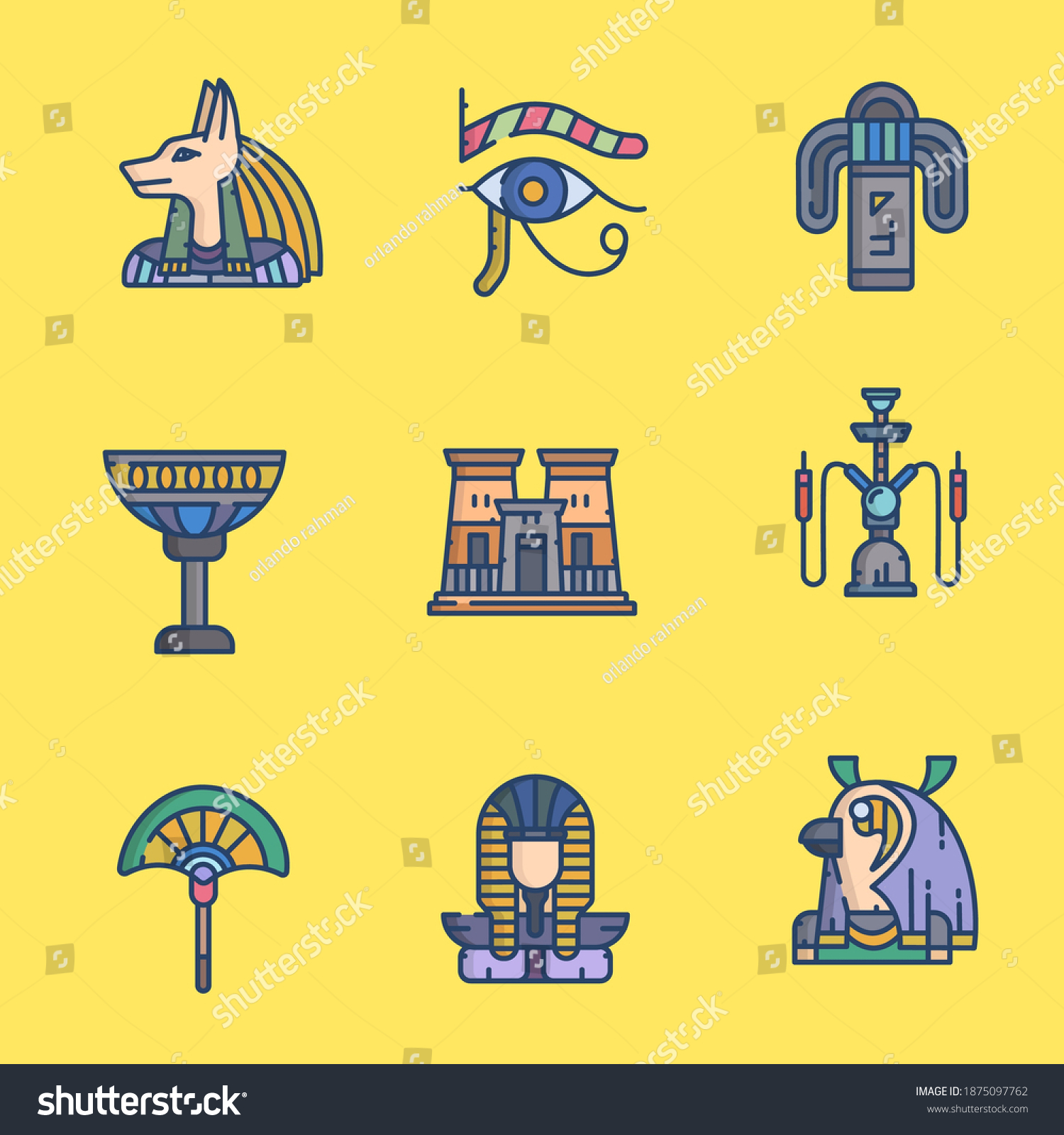 Ancient Egypt Backgroundegyptian Hieroglyph Symbolancient Culture Stock