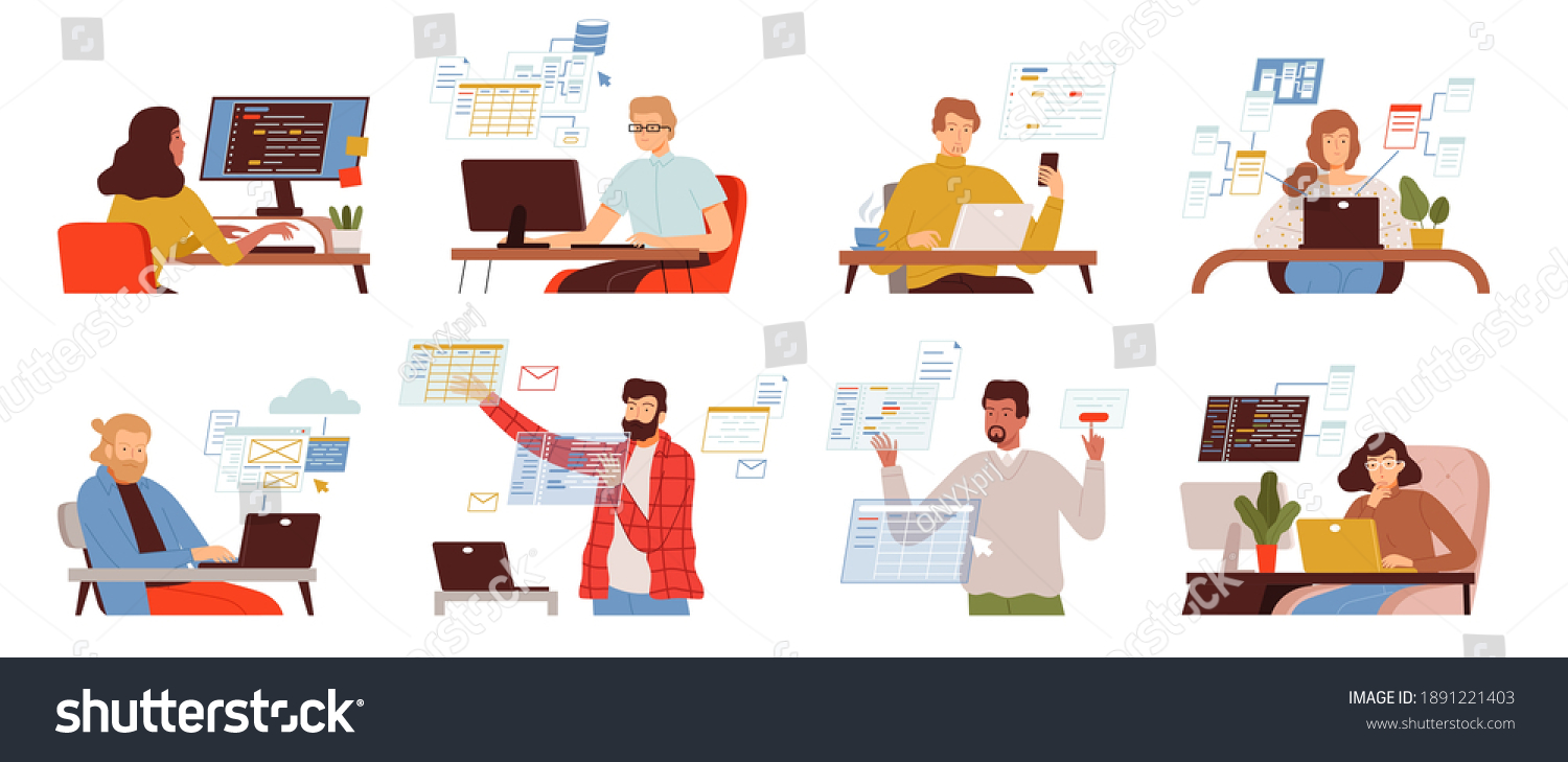 Programmers Hackers Freelancers Overworked Corporate People Stock ... Programmers Hackers Freelancers Overworked Corporate People Stock ...