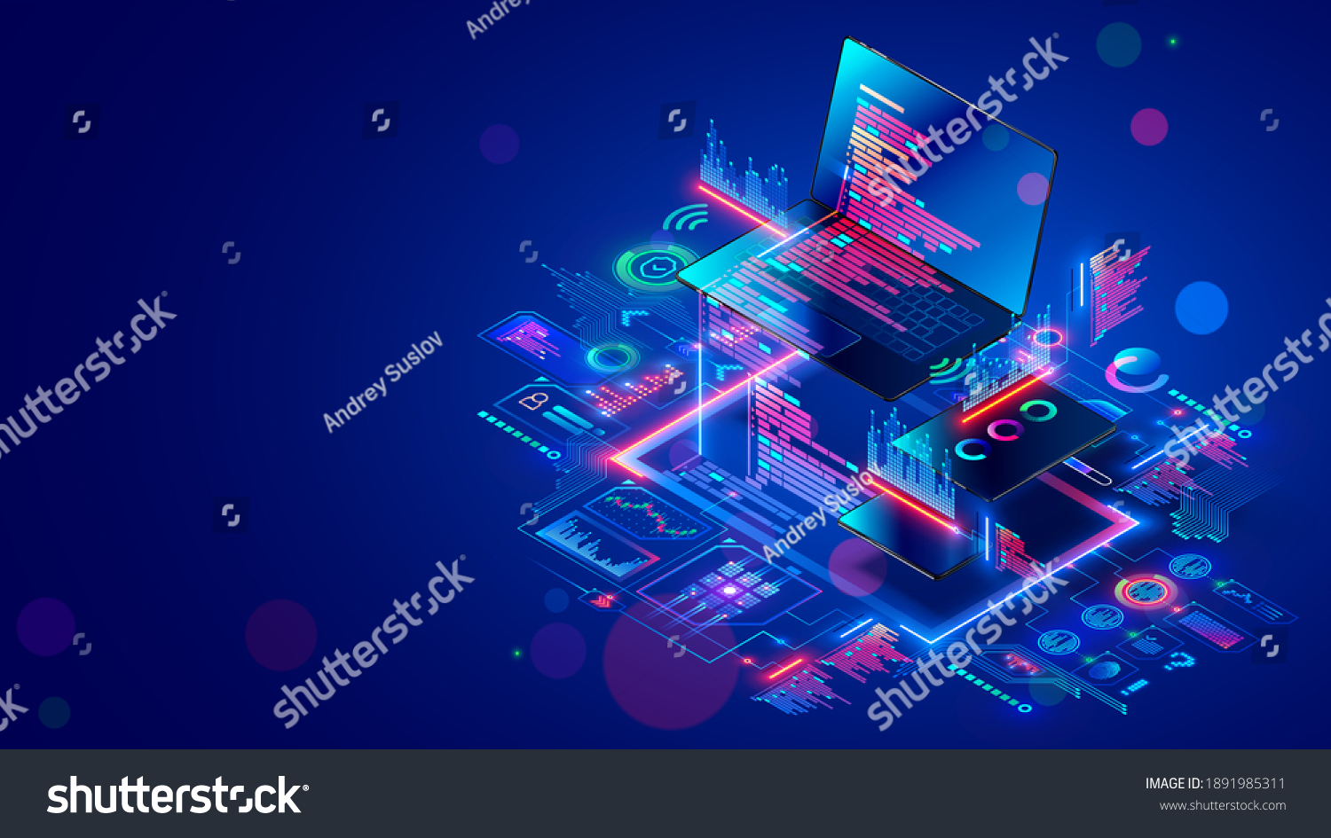 Software Development Different Devices Process Optimization Stock Illustration 1891985311 ...