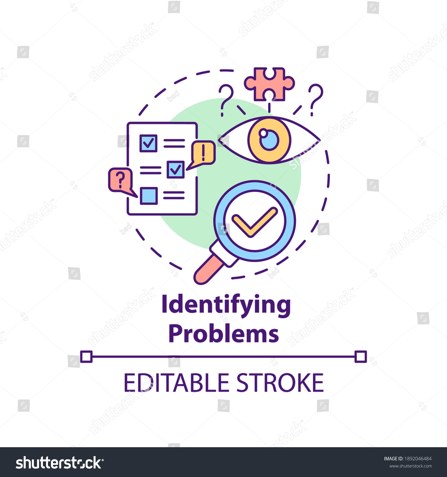 Identifying Problems Concept Icon Business Consulting Stock Vector ... Identifying Problems Concept Icon Business Consulting Stock Vector ...