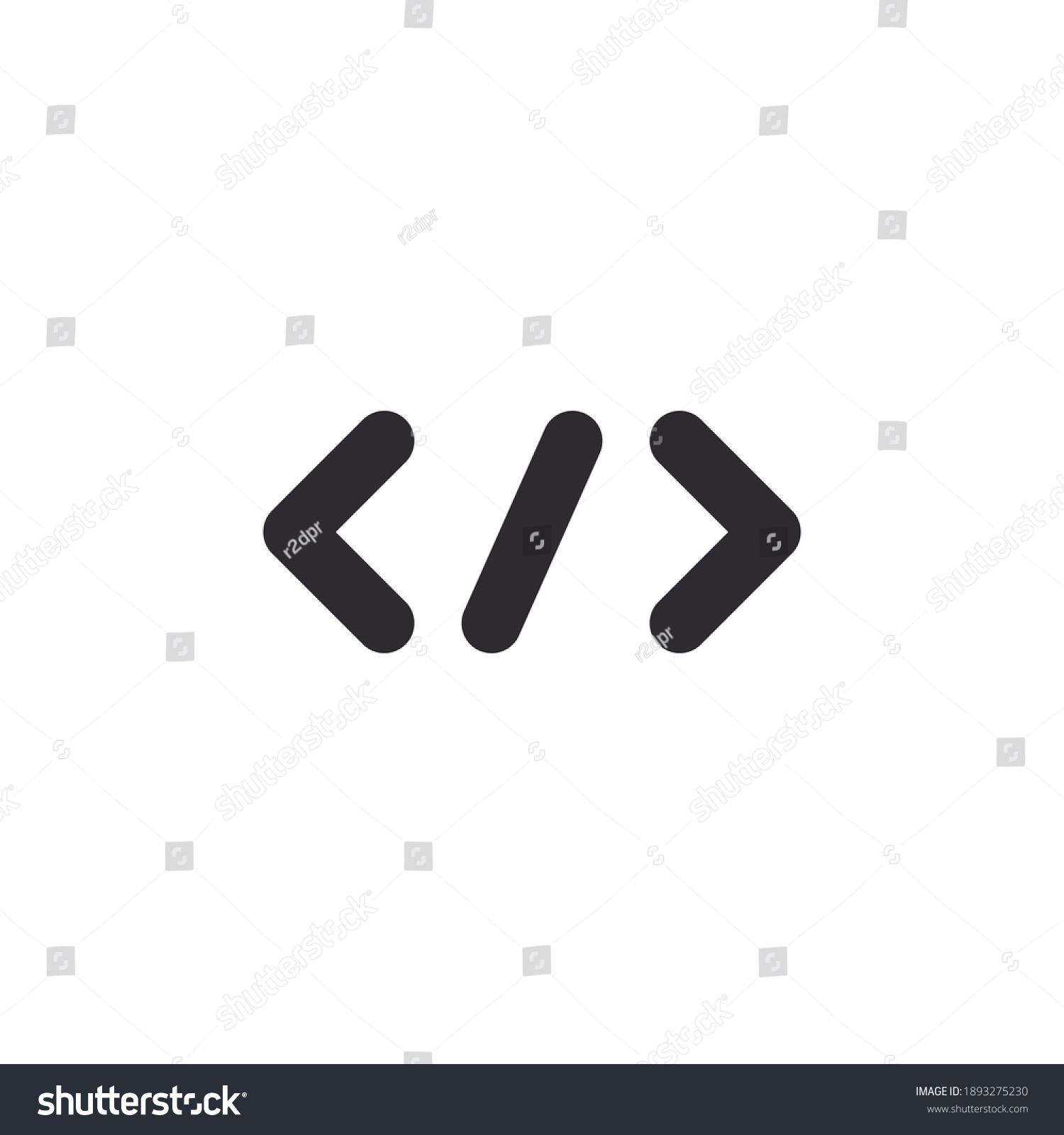 Code Icon Programming Code Vector Prepare Stock Vector (Royalty Free ...