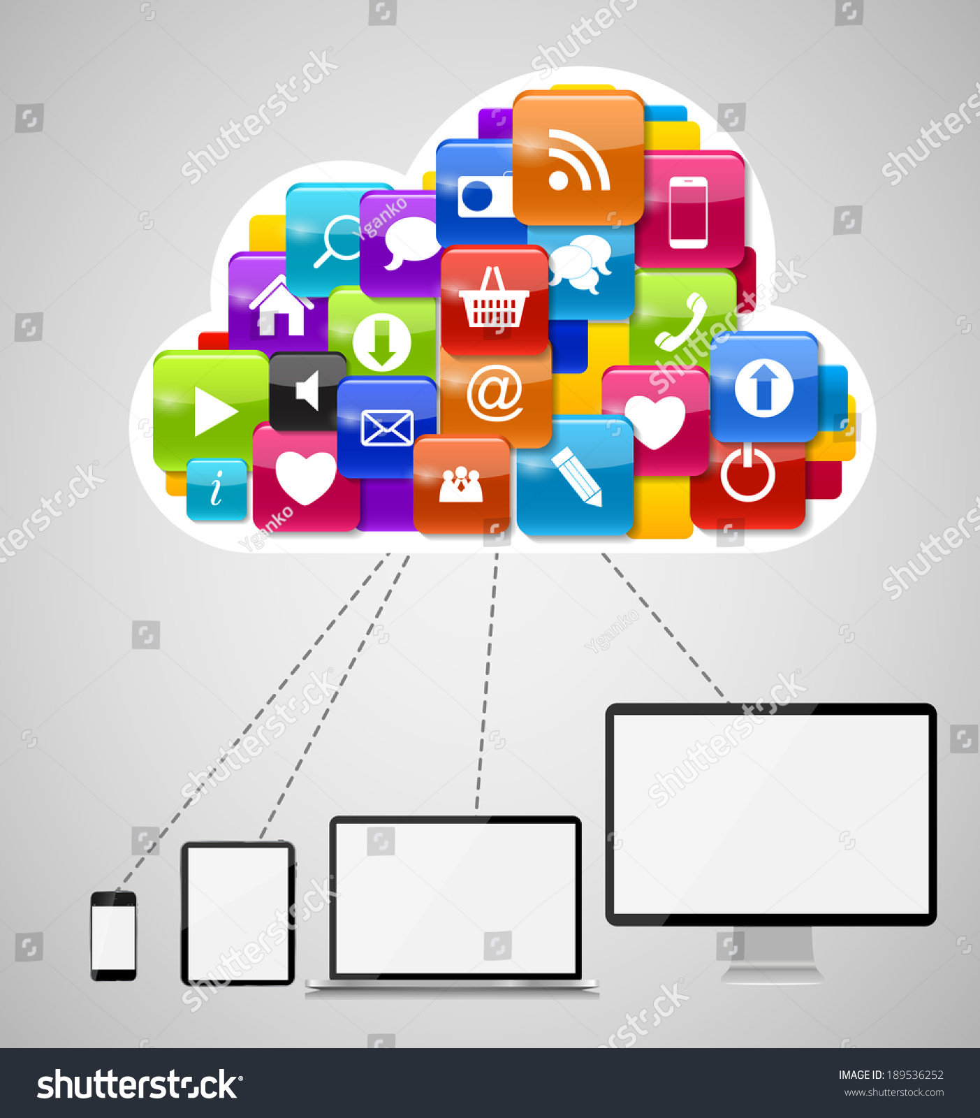 Cloud Computing Concept Vector Illustration Stock Vector (Royalty Free) 189536252 | Shutterstock