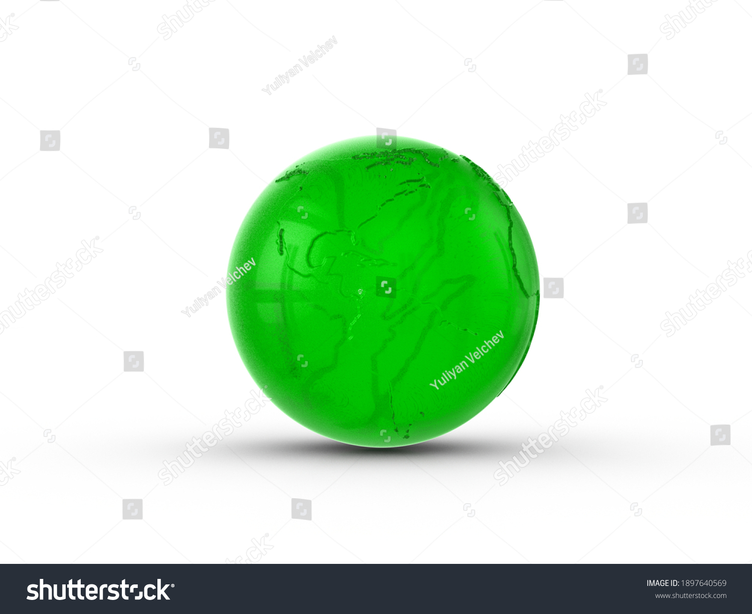 Glass World Globe On White Background Stock Illustration 1897640569 Shutterstock
