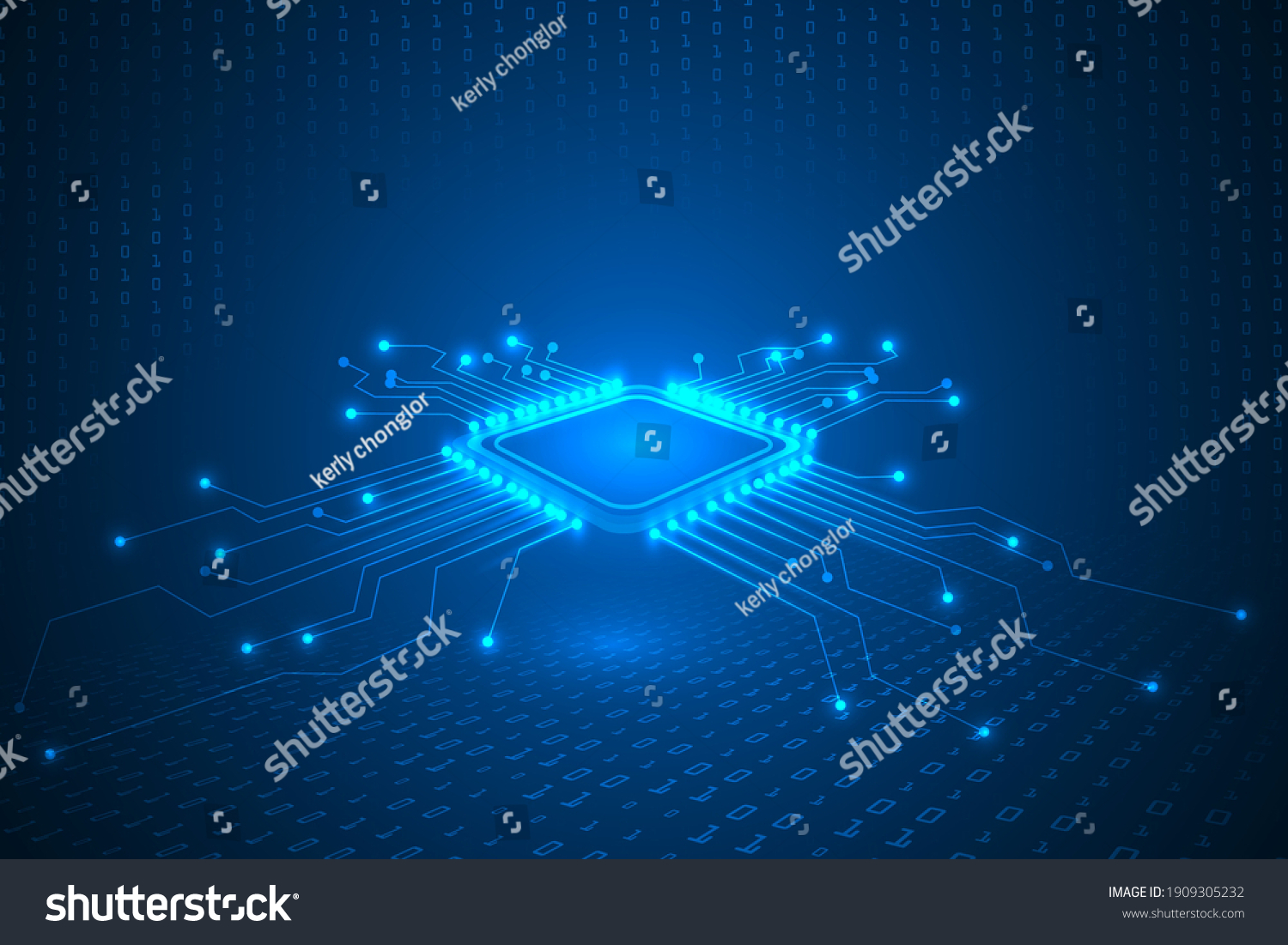 High Cpu Performance Abstract Background Digital Stock Vector (Royalty ...