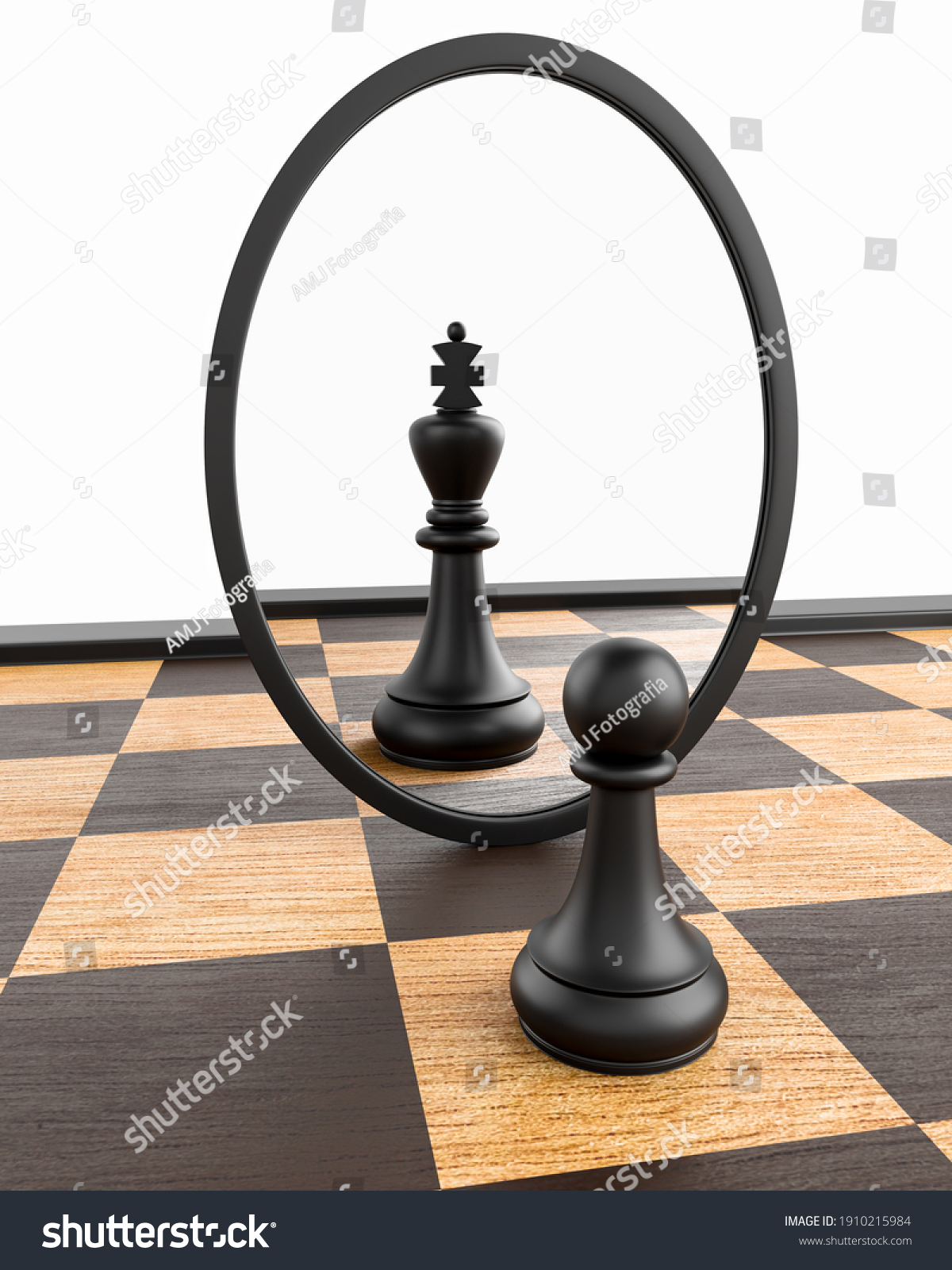 Chess Pawn Looking Mirror Seeing King Stock Illustration 1910215984 ... Chess Pawn Looking Mirror Seeing King Stock Illustration 1910215984 ...