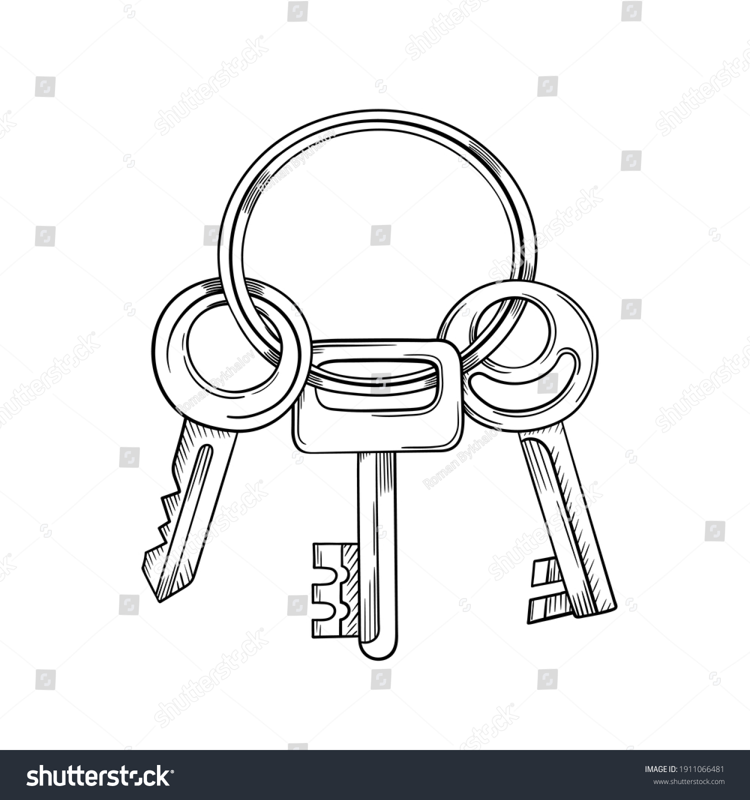 Keys Cartoon Vector Illustration Black White Stock Vector (Royalty Free ... Keys Cartoon Vector Illustration Black White Stock Vector (Royalty Free ...