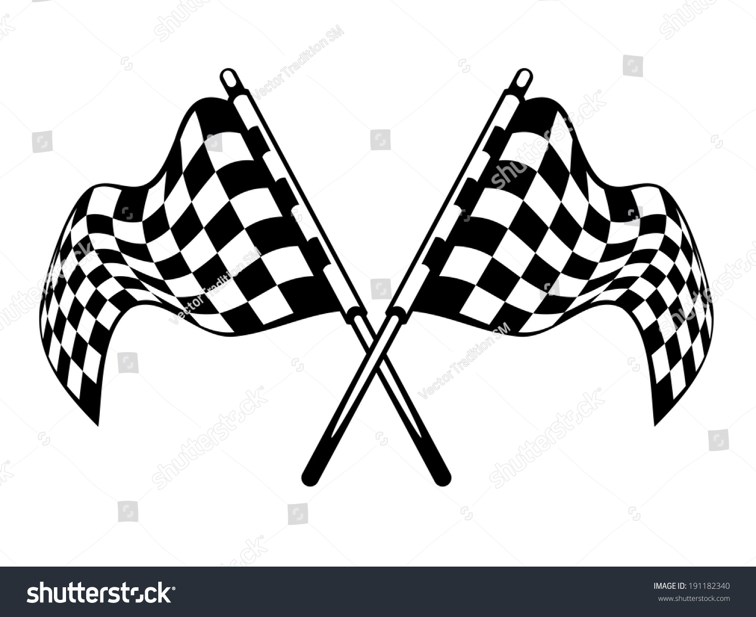 Waving Crossed Black White Checkered Flags 库存矢量图(免版税)191182340 ... Waving Crossed Black White Checkered Flags 库存矢量图(免版税)191182340 ...