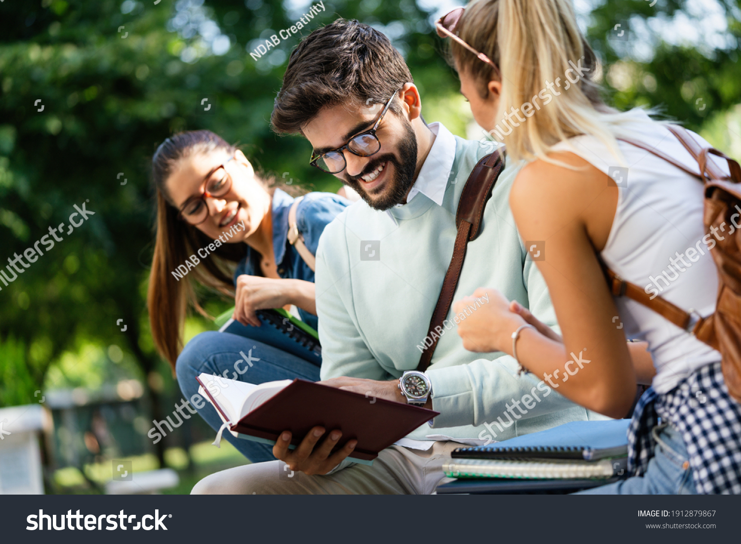 Group Happy Students Studying Preparing Together Stock Photo 1912879867 ... Group Happy Students Studying Preparing Together Stock Photo 1912879867 ...