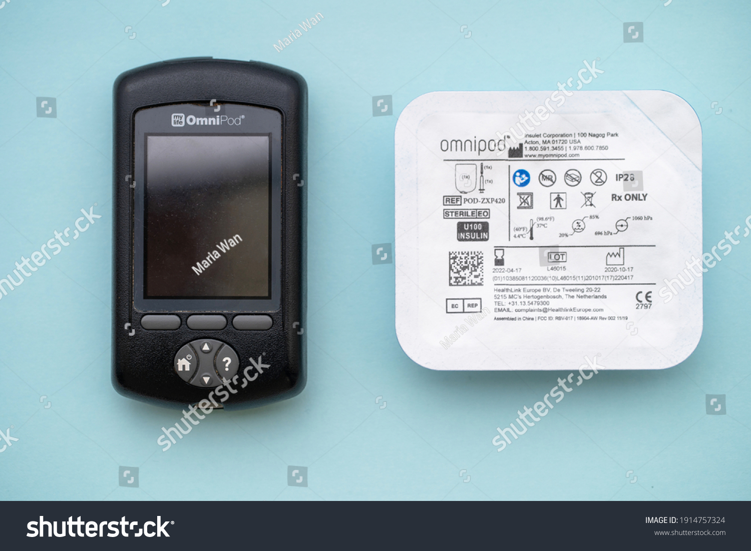 Insulet Omnipod Wireless Insulin Pump Controller Foto De Stock