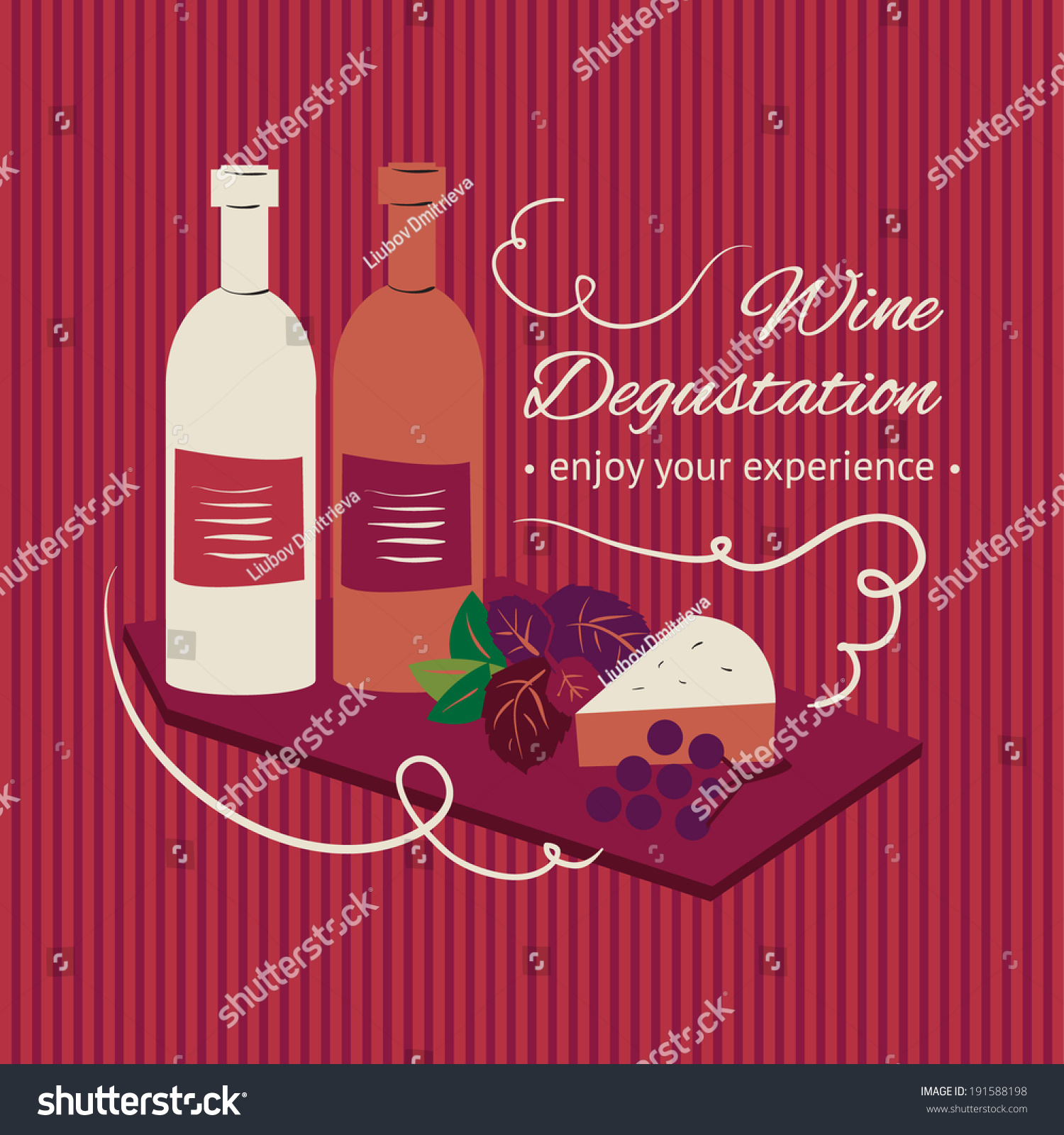 Wine Tasting Vector Design Stock Vector (Royalty Free) 191588198 ...