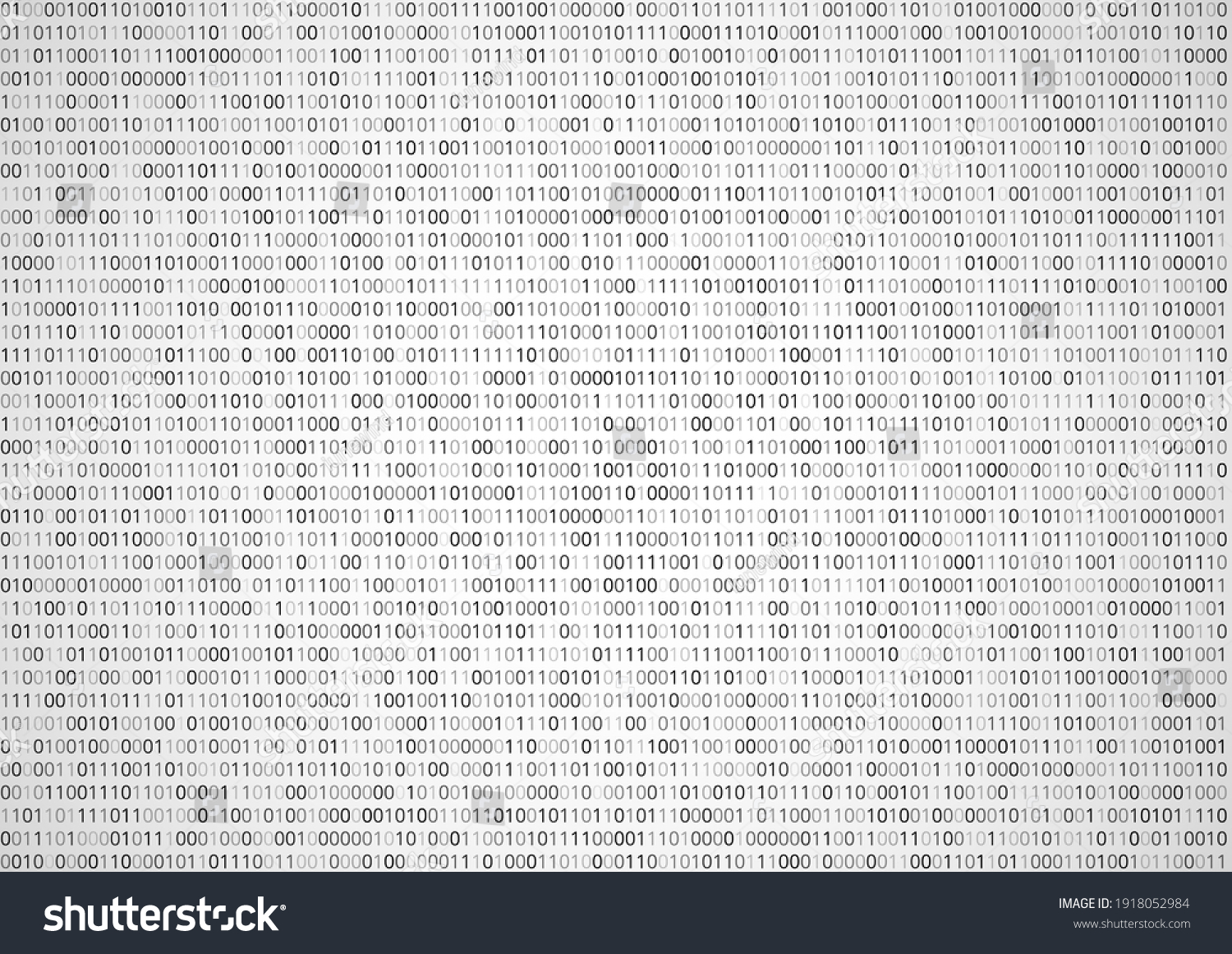 Binary Background White Screen Machine Code Stock Vector (Royalty Free ...