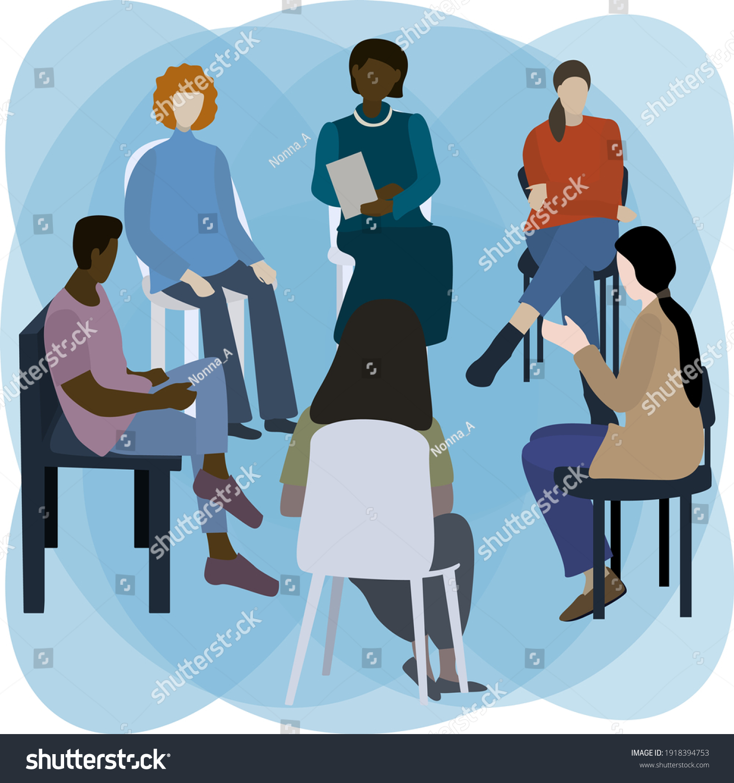 Vektor Stok Support Group People Mental Illnesses Group (Tanpa Royalti ... Vektor Stok Support Group People Mental Illnesses Group (Tanpa Royalti ...