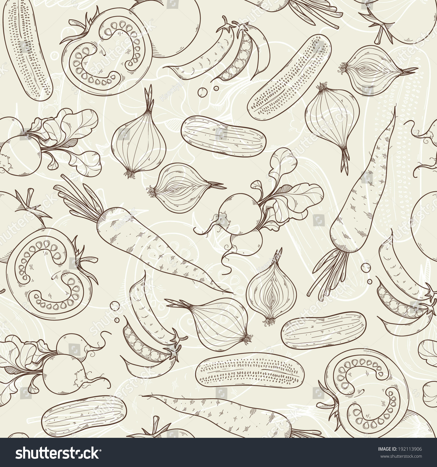 Assorted Vegetables Vector Seamless Pattern Stock Vector (Royalty Free ... Assorted Vegetables Vector Seamless Pattern Stock Vector (Royalty Free ...