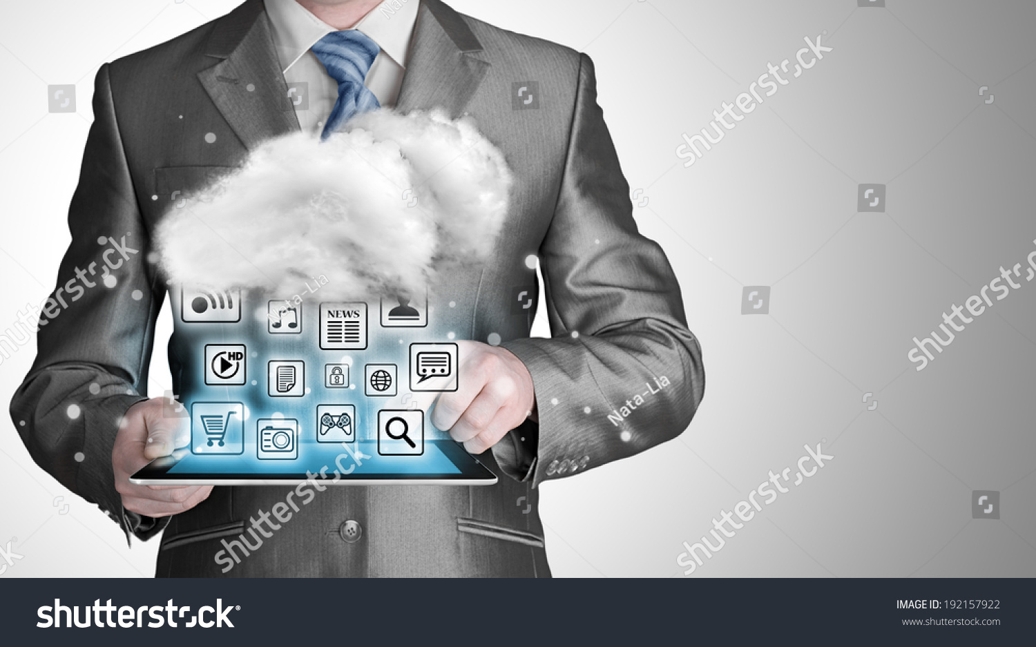Cloud Computing Touchscreen Interface Stock Photo 192157922 | Shutterstock
