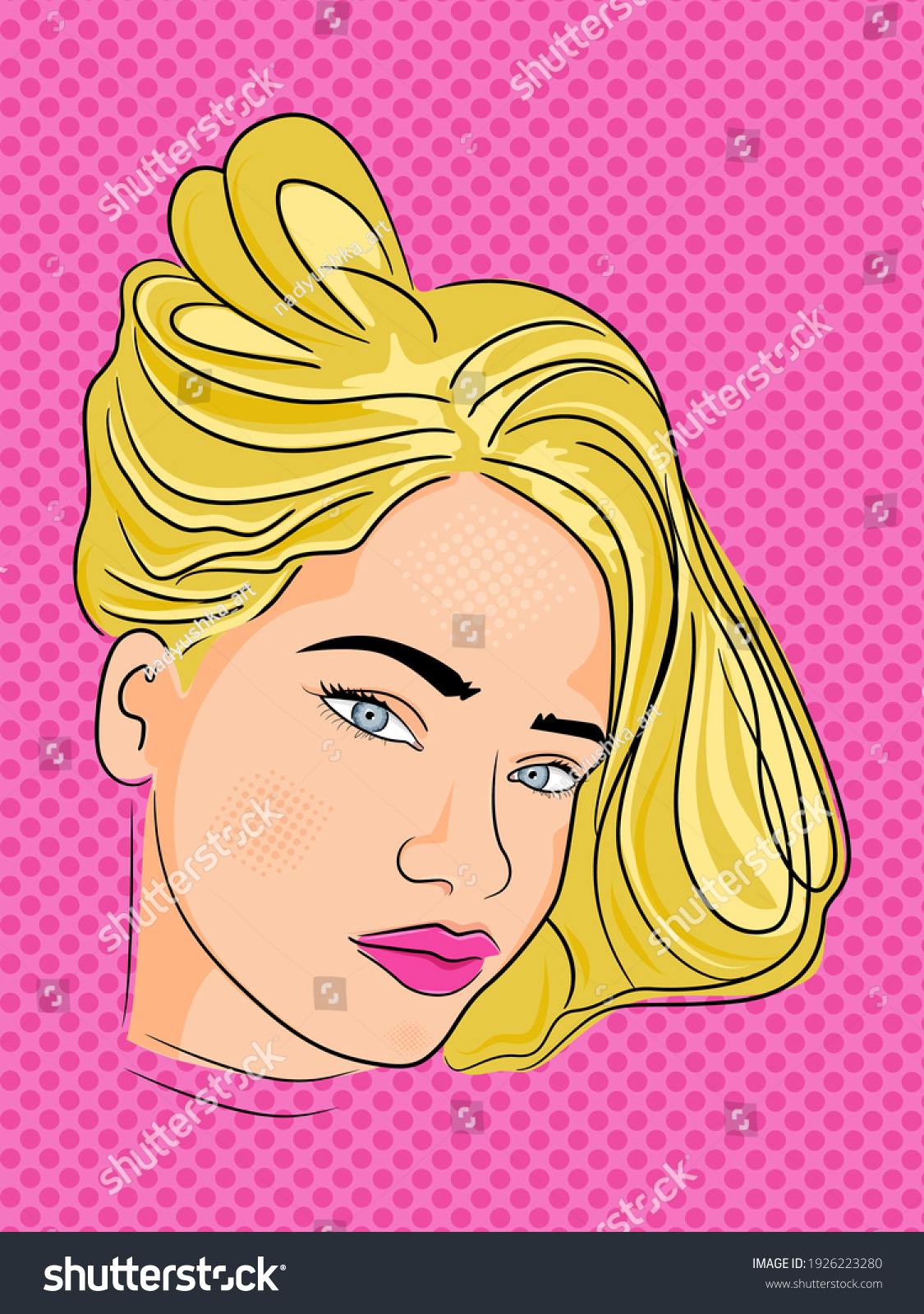 Pin Beautiful Sexy Girl Vector Illustration Stock Vector Royalty Free