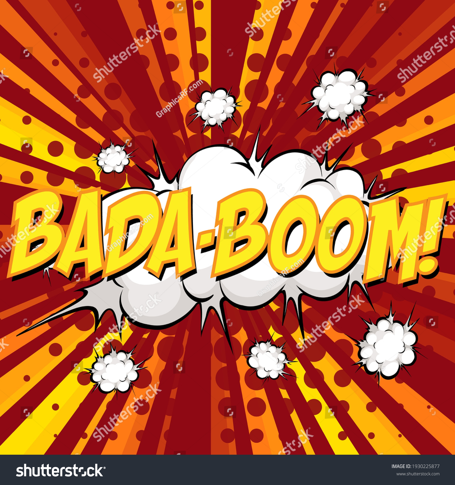 Badaboom Wording Comic Speech Bubble On Stock Vector Royalty Free 1930225877 Shutterstock