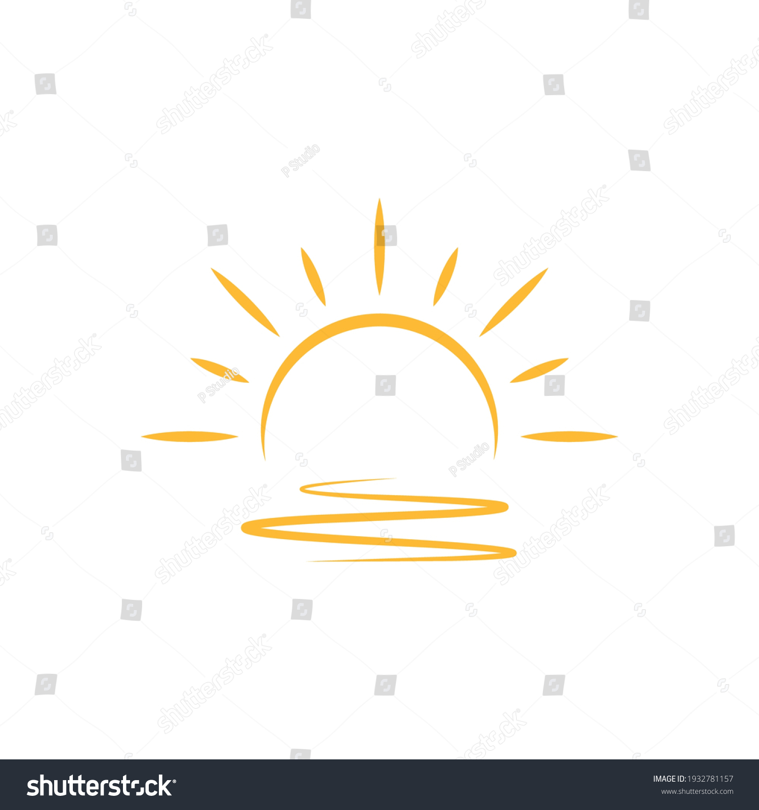Half Sun Setting Downwards Icon Vector Stock Vector (Royalty Free ... Half Sun Setting Downwards Icon Vector Stock Vector (Royalty Free ...