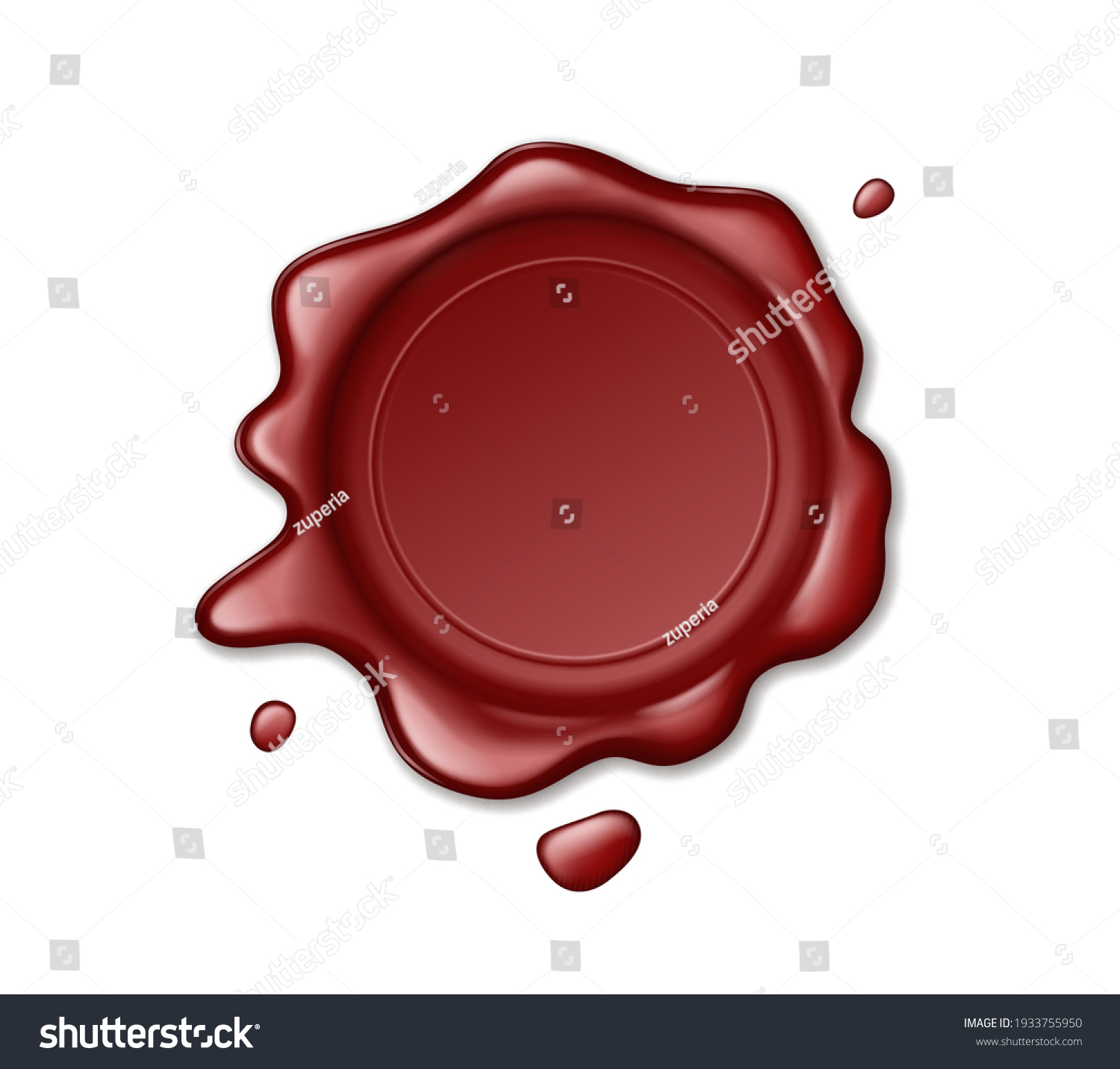 Red Stamp Wax Seal Approval Sign Stock Vector Royalty Free 1933755950 Shutterstock