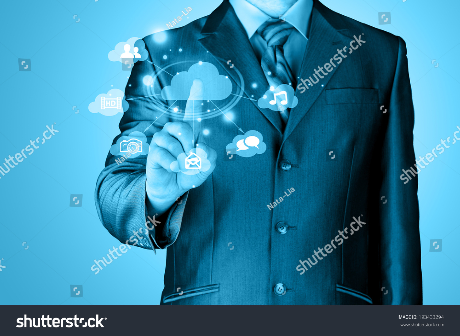 Cloud Computing Touchscreen Interface Stock Photo 193433294 | Shutterstock