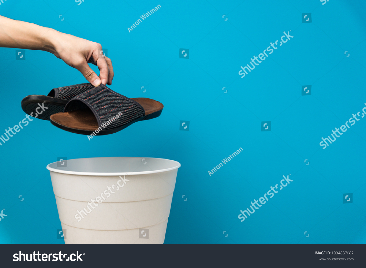 Slipper Thrown Into Trash Disposal Recycling Stock Photo 1934887082 ... Slipper Thrown Into Trash Disposal Recycling Stock Photo 1934887082 ...