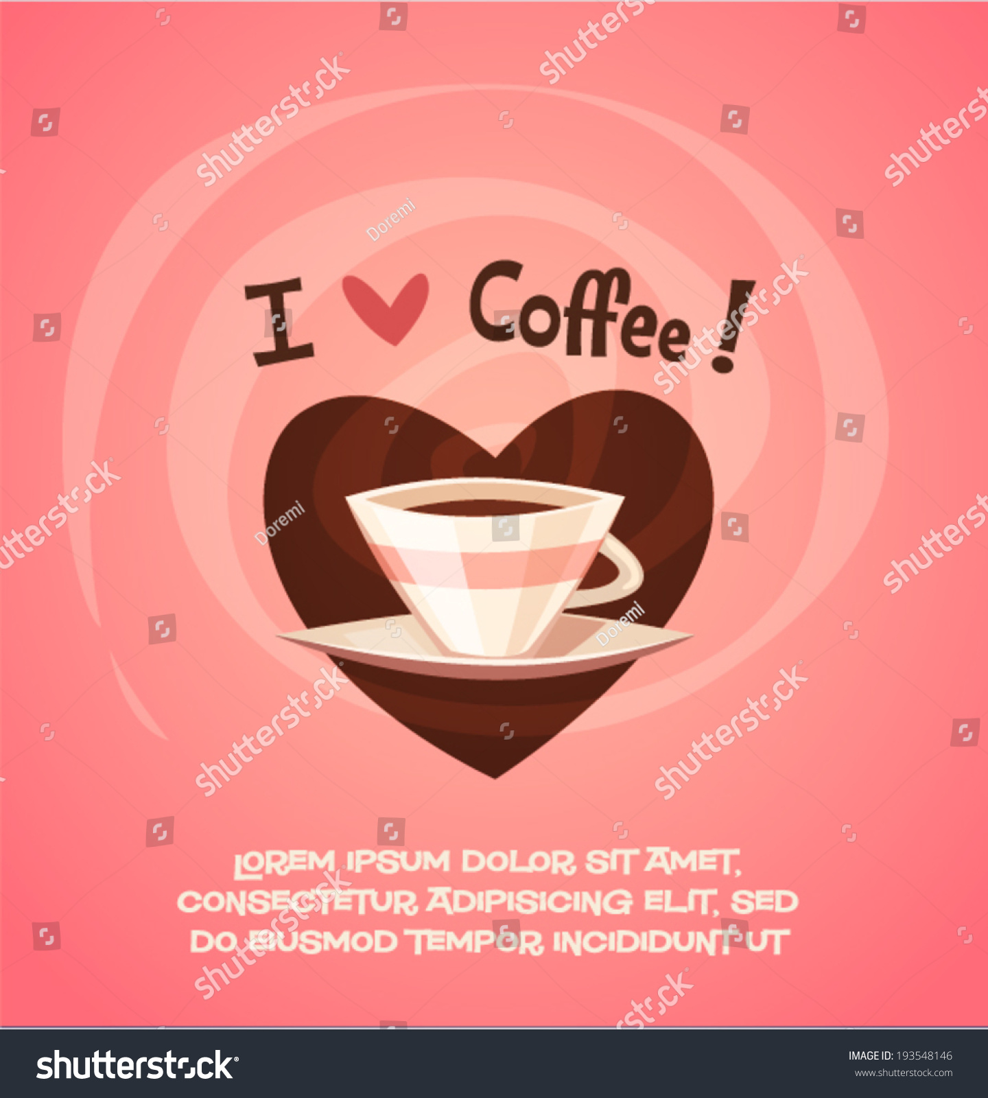 Coffee Background Poster Card Vector Image Stock Vector Royalty Free 193548146 Shutterstock