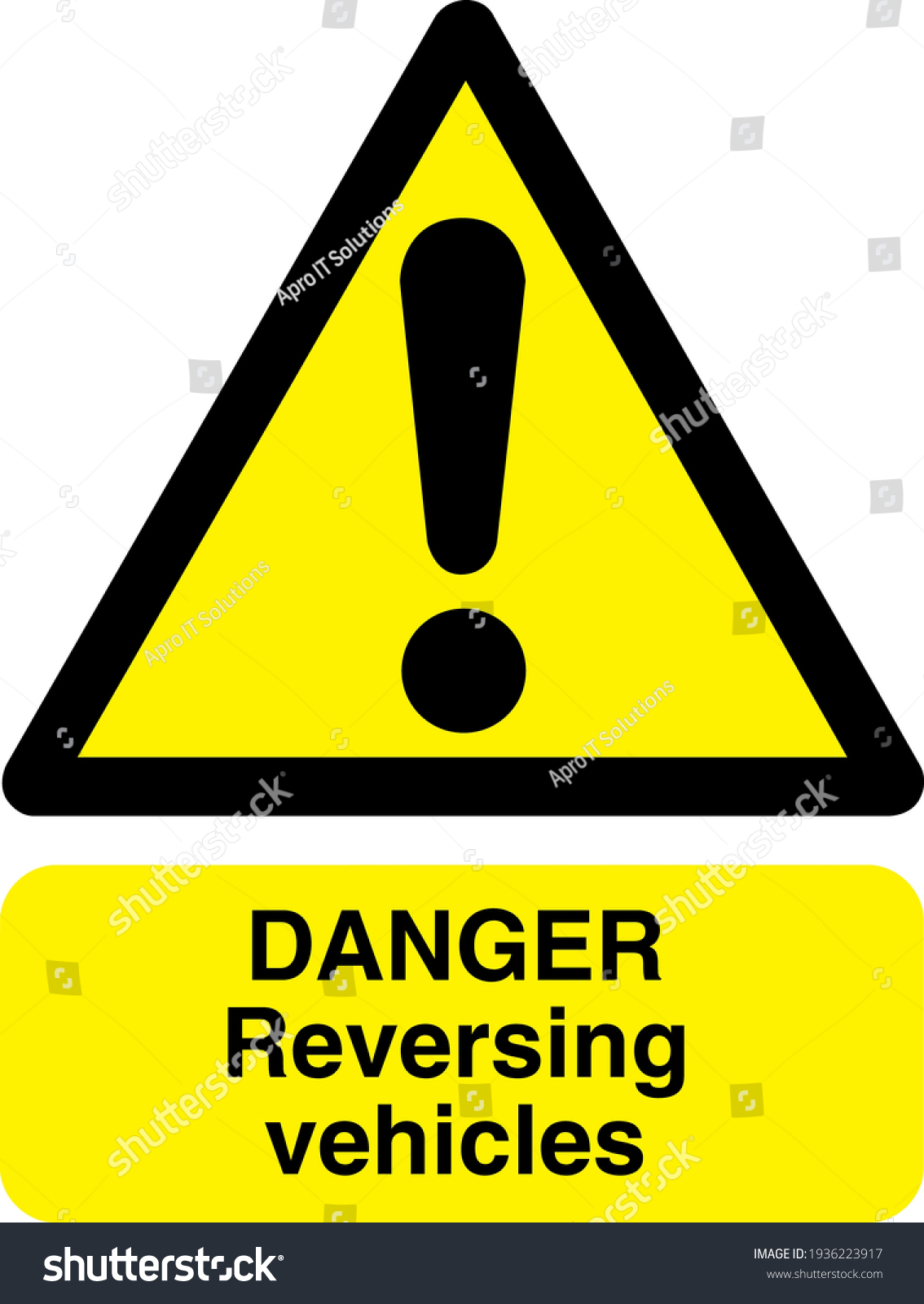Danger Reversing Vehicles Sign Board Symbol Stock Vector (Royalty Free ... Danger Reversing Vehicles Sign Board Symbol Stock Vector (Royalty Free ...
