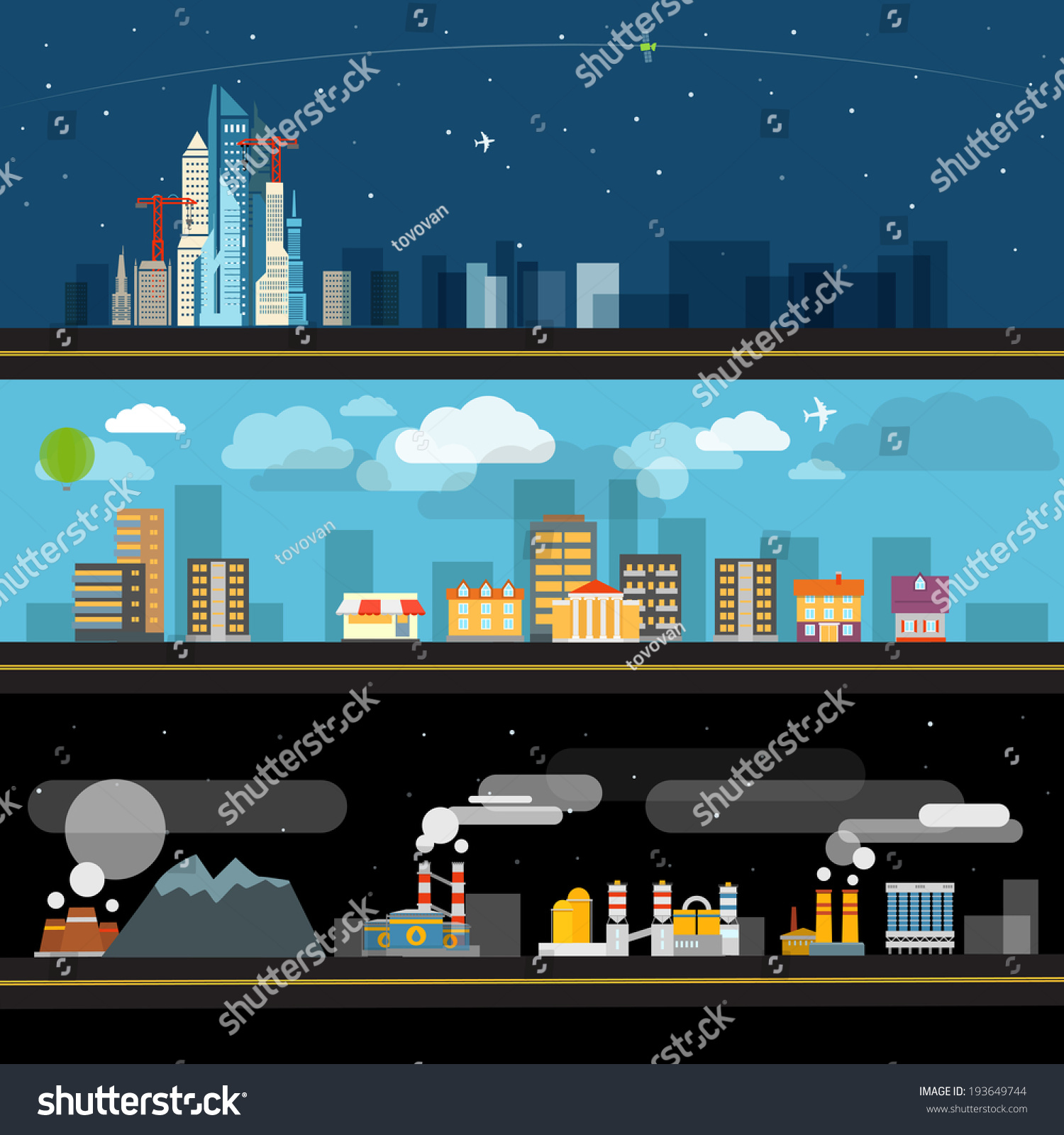 Abstract City Map Illustration Set Ftat Stock Vector (Royalty Free ... Abstract City Map Illustration Set Ftat Stock Vector (Royalty Free ...