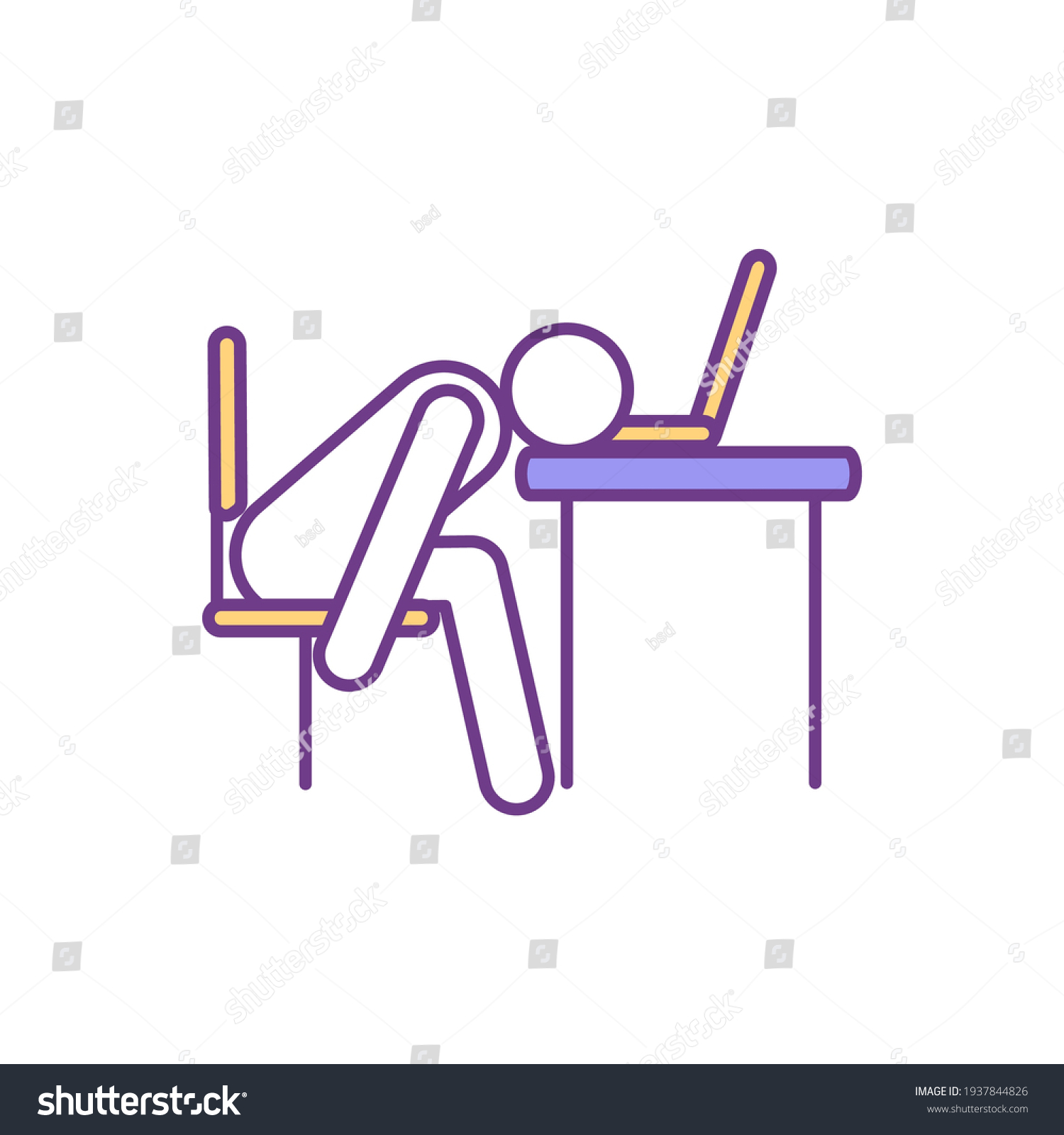 Mental Exhaustion Rgb Color Icon Physical Stock Vector (Royalty Free ... Mental Exhaustion Rgb Color Icon Physical Stock Vector (Royalty Free ...