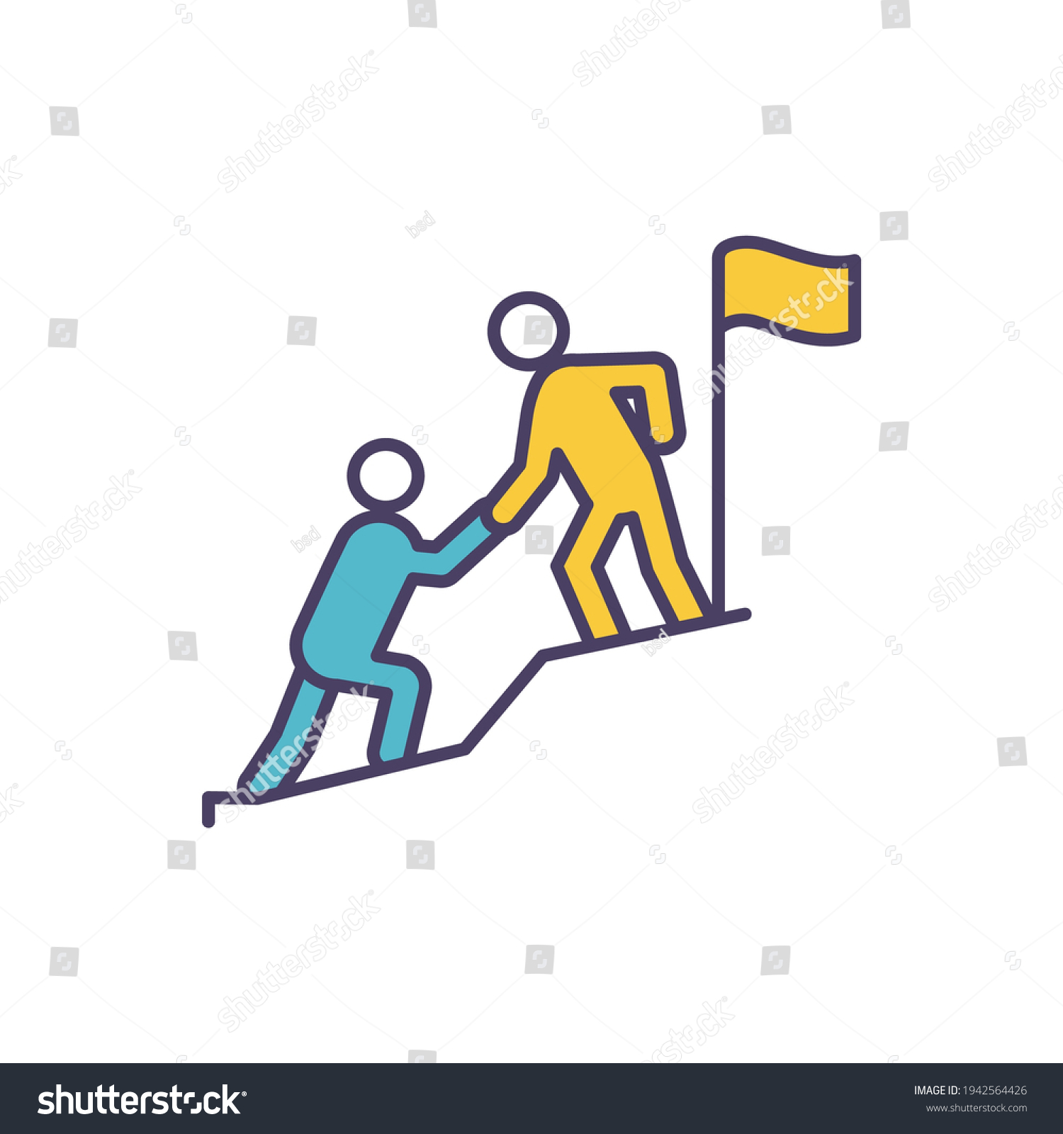 Coaching Rgb Color Icon Cooperation Between Stock Vector (Royalty Free ... Coaching Rgb Color Icon Cooperation Between Stock Vector (Royalty Free ...