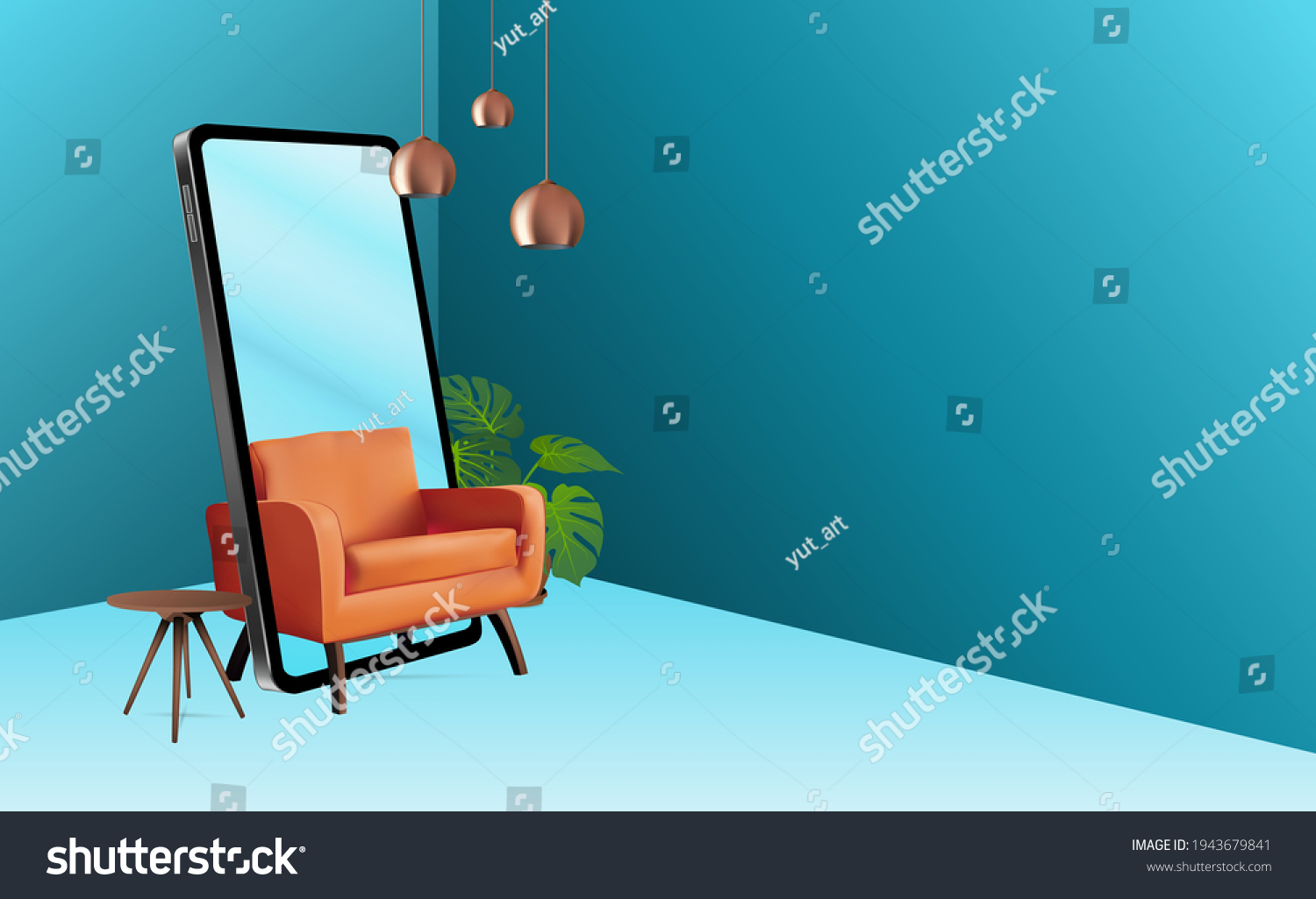 Augmented Reality Product Design Home Decorate Stock Vector (Royalty ... Augmented Reality Product Design Home Decorate Stock Vector (Royalty ...