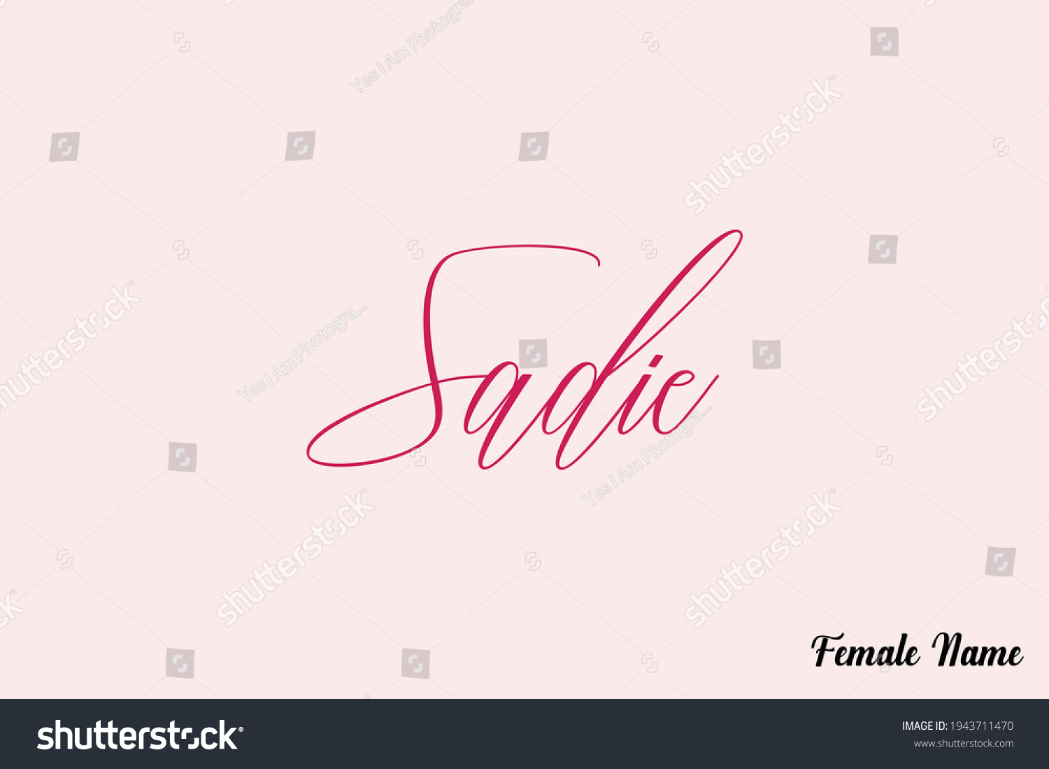 Sadiefemale Name Cursive Calligraphy Dork Color Stock Vector (Royalty ... Sadiefemale Name Cursive Calligraphy Dork Color Stock Vector (Royalty ...