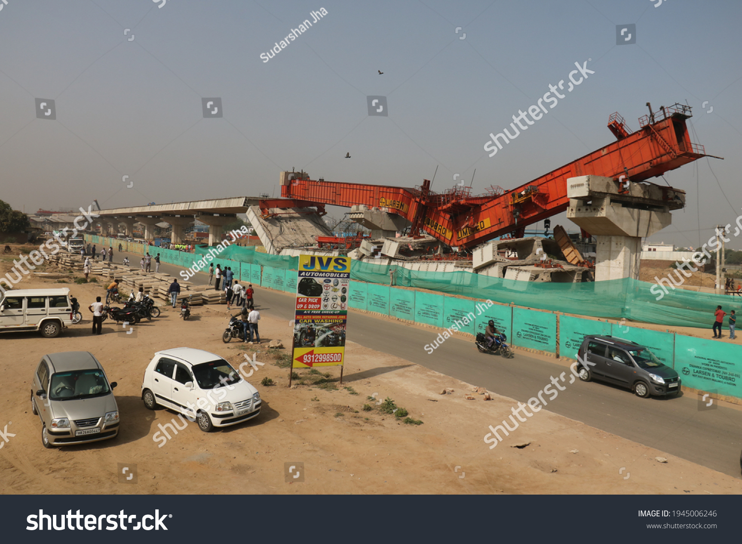 Underconstruction Flyover Collapses Dwarka Expressway Gurgaon Stock ... Underconstruction Flyover Collapses Dwarka Expressway Gurgaon Stock ...