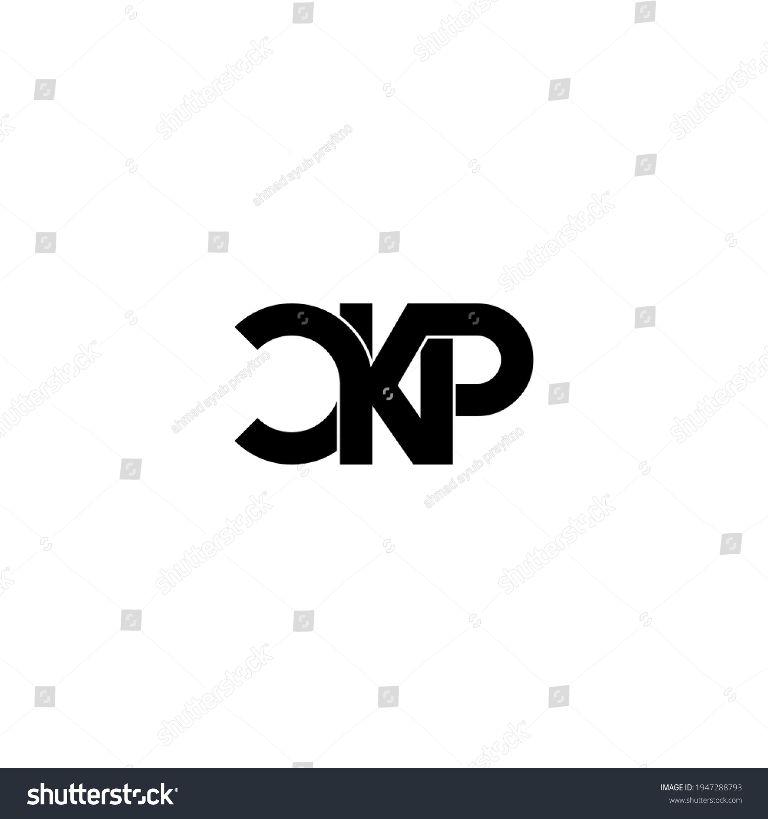 Ckp Letter Original Monogram Logo Design Stock Vector Royalty Free
