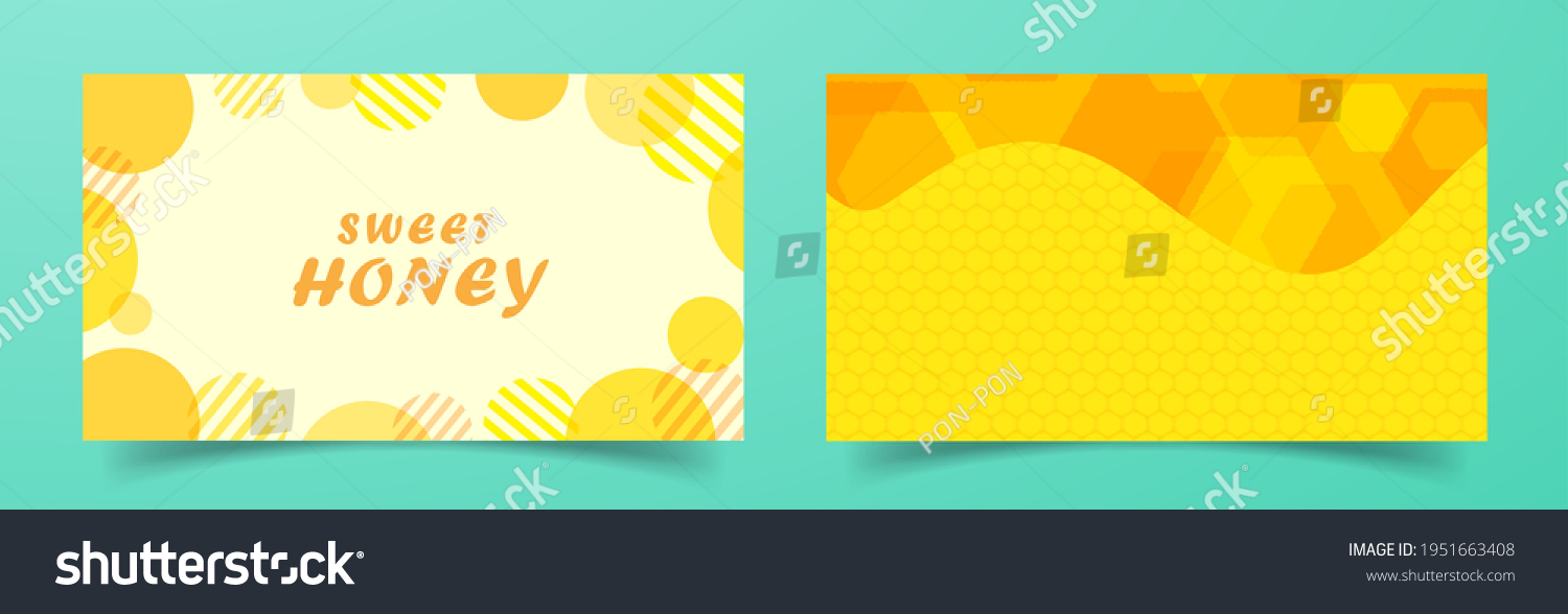 Honey Background Design Honeycomb Structure Pattern Stock Vector ...