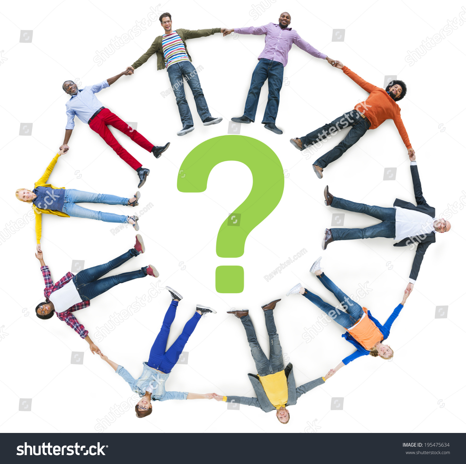 Multiethnic People Holding Hands Question Mark Stock Photo 195475634 ... Multiethnic People Holding Hands Question Mark Stock Photo 195475634 ...