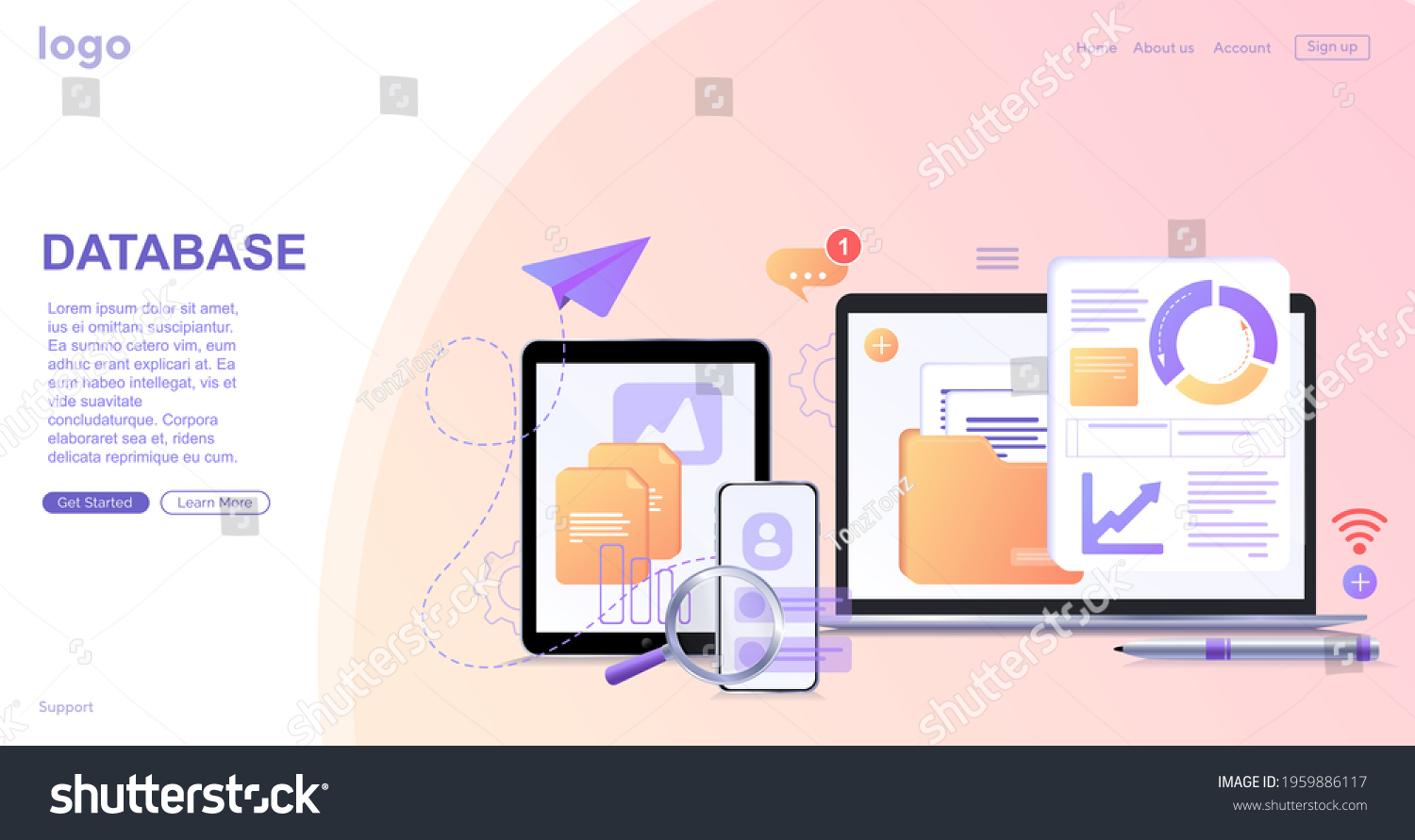 Data Set Process Classification Database Company Stock Vector (Royalty Free) 1959886117 ...