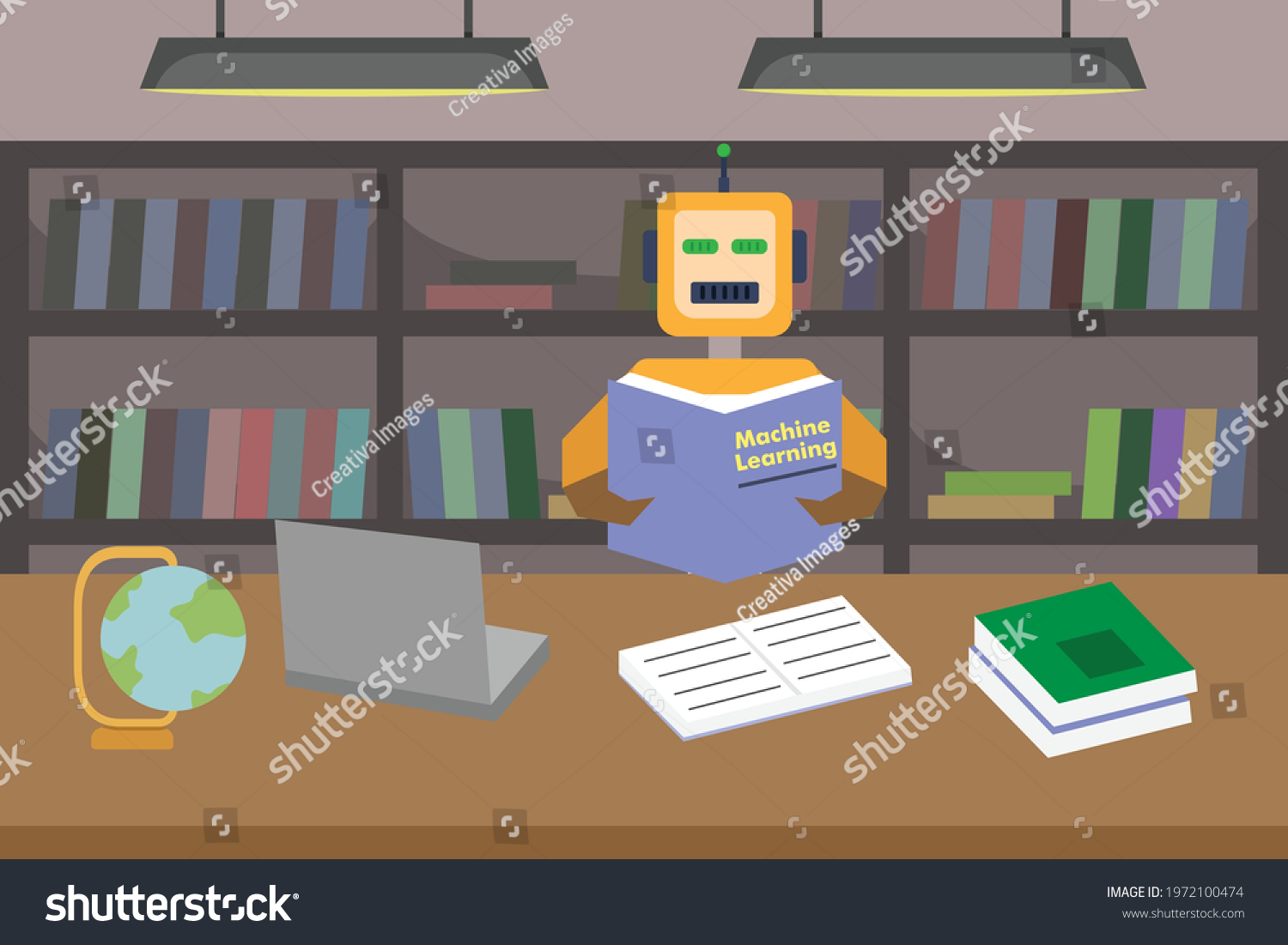 Machine Learning Vector Concept Robot Reading Stock Vector (Royalty ... Machine Learning Vector Concept Robot Reading Stock Vector (Royalty ...