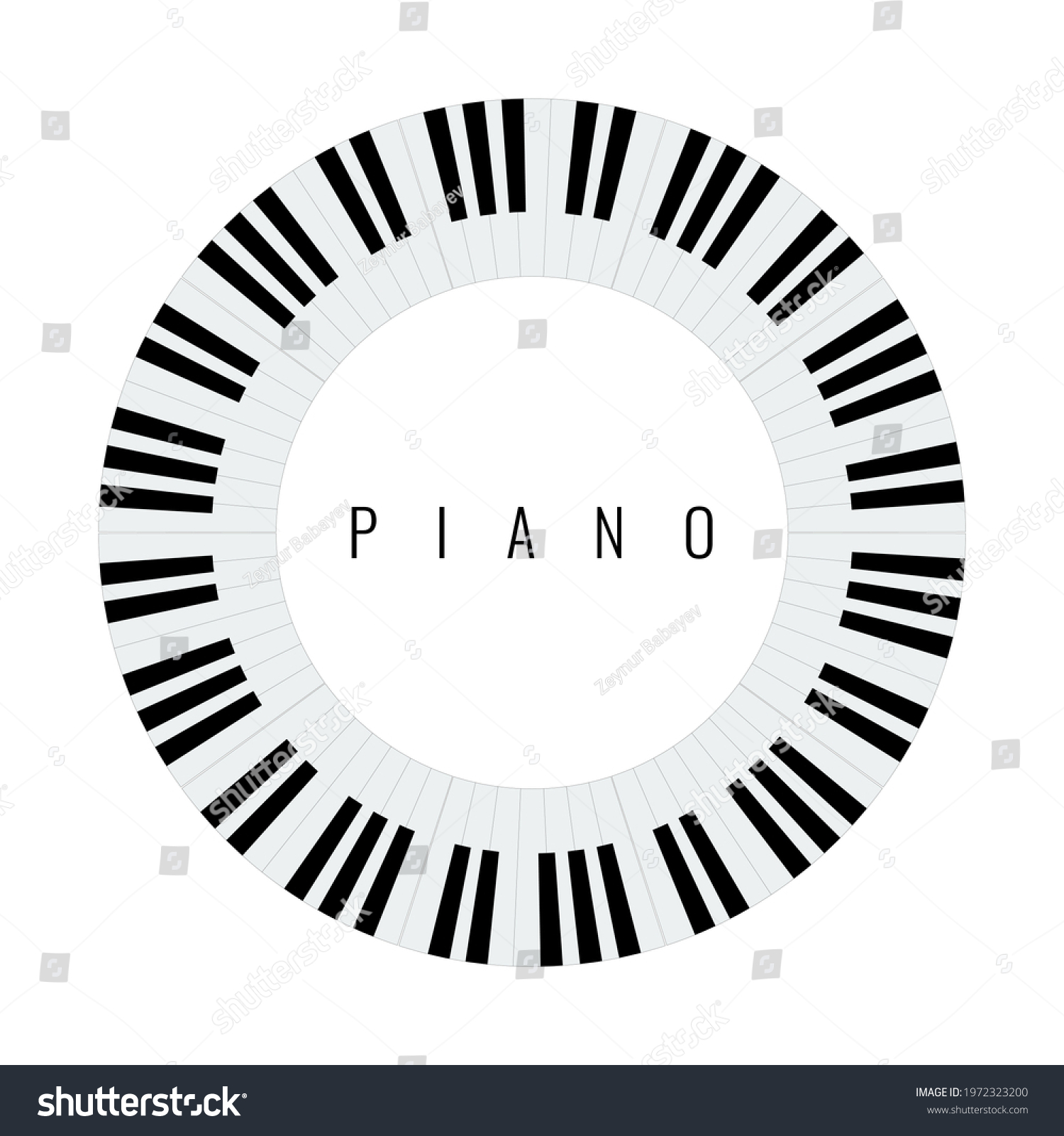 Plate Piano Key Frame Border Piano Stock Vector (Royalty Free ...