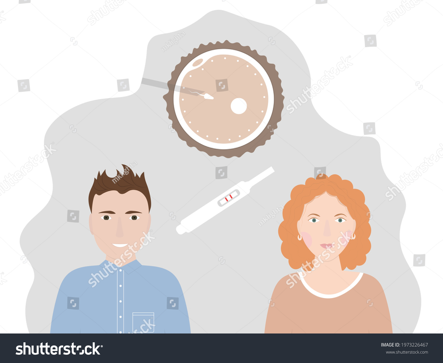 Artificial Insemination Modern Technology Problem Reproduction Stock Vector Royalty Free