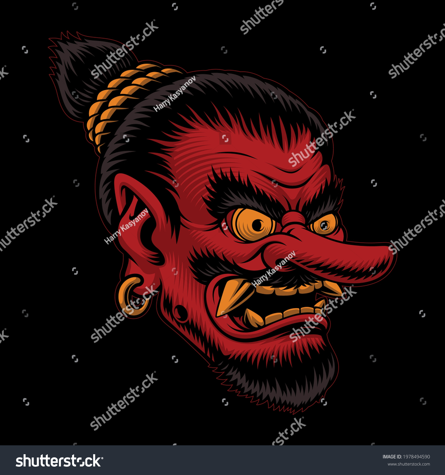 Vintage Vector Illustration Japanese Tengu Head Stock Vector (Royalty ... Vintage Vector Illustration Japanese Tengu Head Stock Vector (Royalty ...