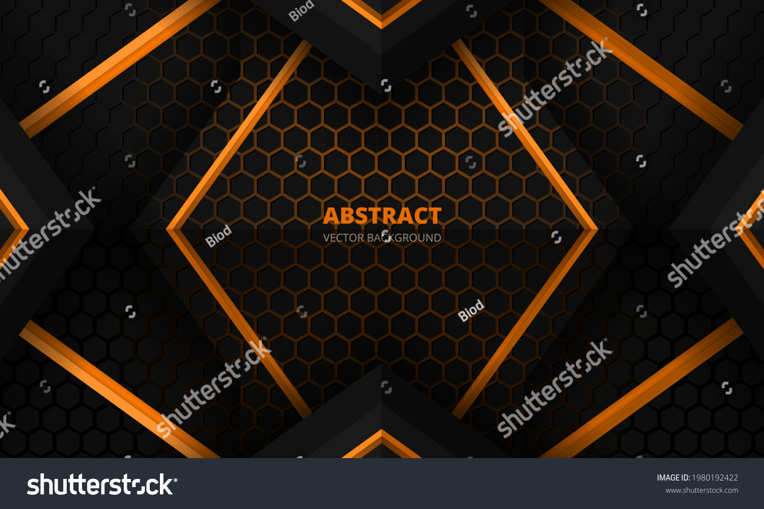 Futuristic Black Orange Abstract Gaming Banner Stock Vector Royalty Free 1980192422 Shutterstock