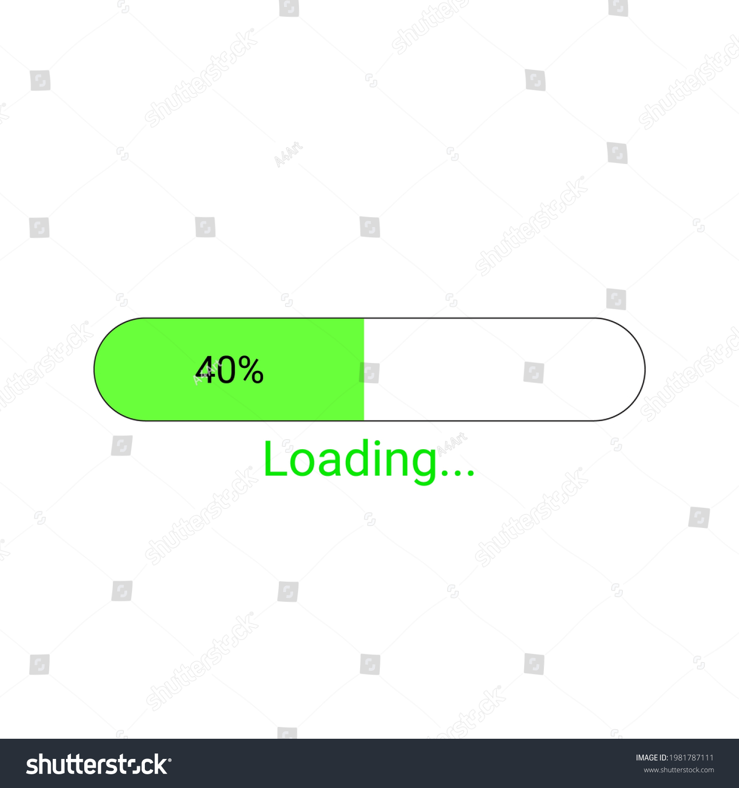 Load Progress Bar Icon 40 Isolated Stock Vector Royalty Free