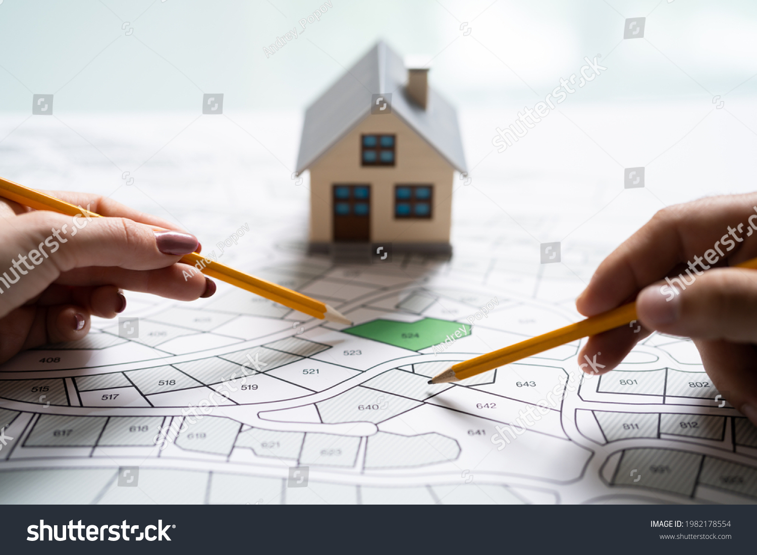 Land Development Map Developer Project Plot Stock Photo 1982178554 ...