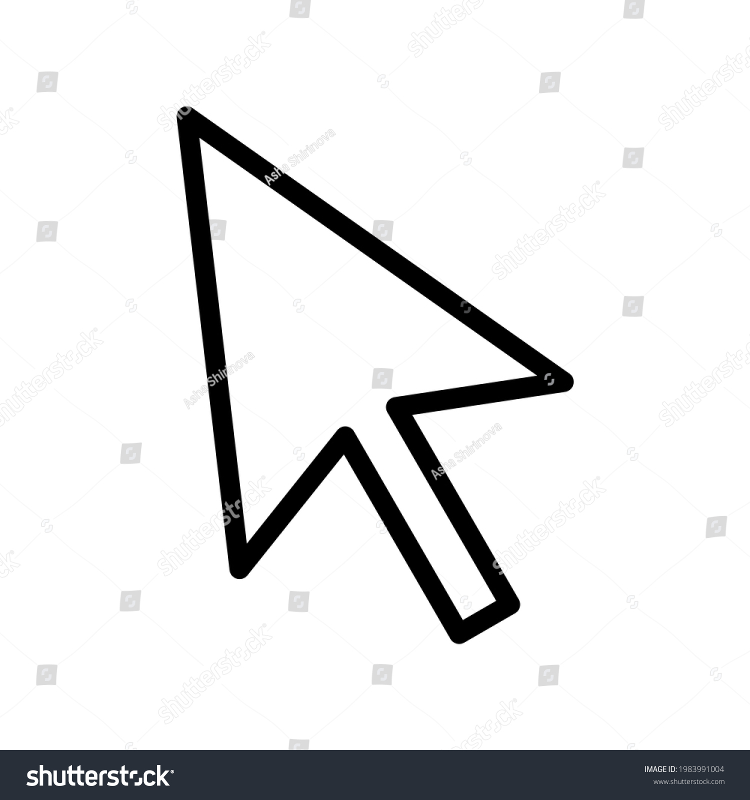 Line Cursor Icon Page Symbol Your Stock Vector Royalty Free 1983991004 Shutterstock