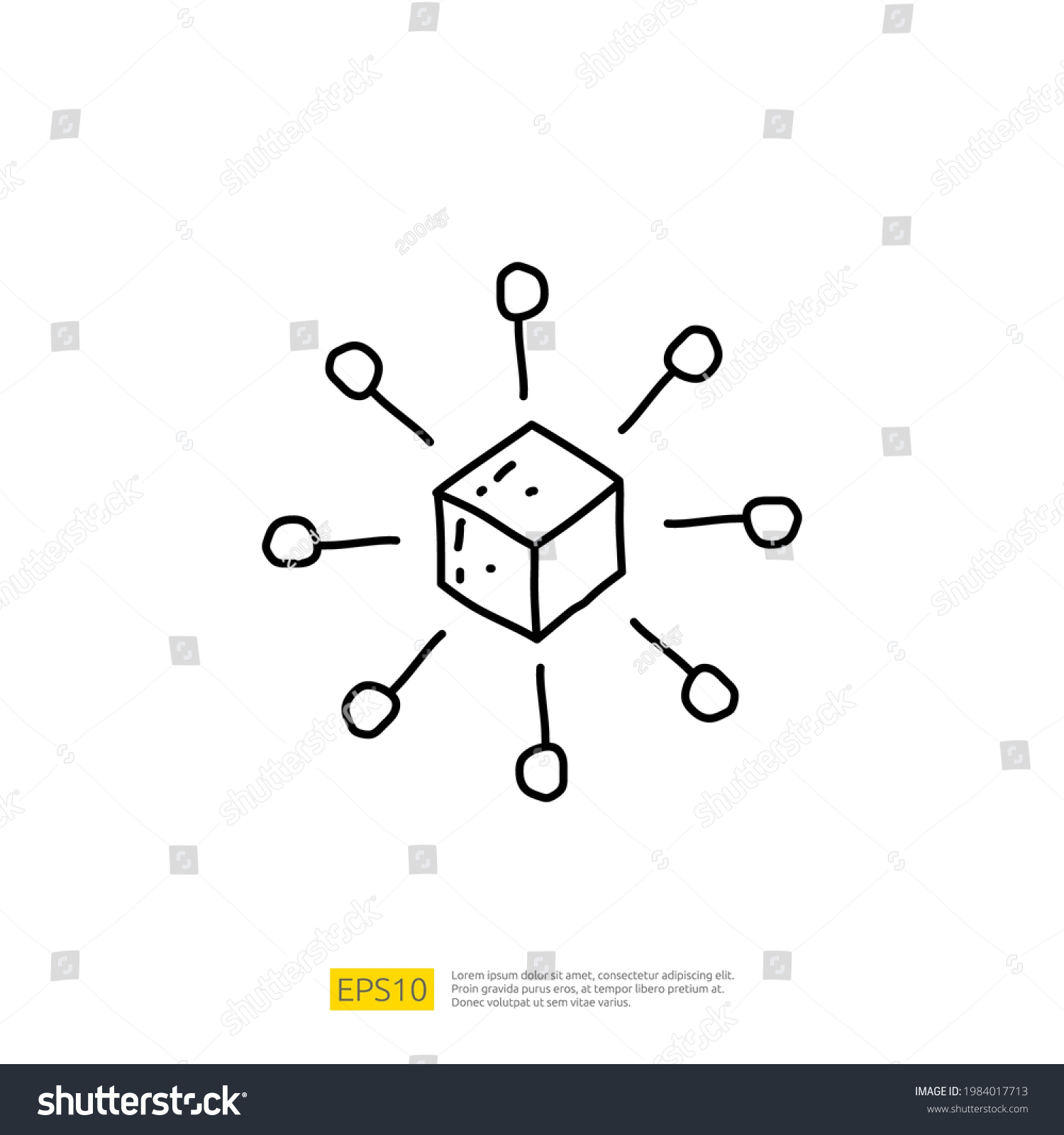 Artificial Intelligence Ai Concept Algorithm Data Stock Vector (Royalty ...