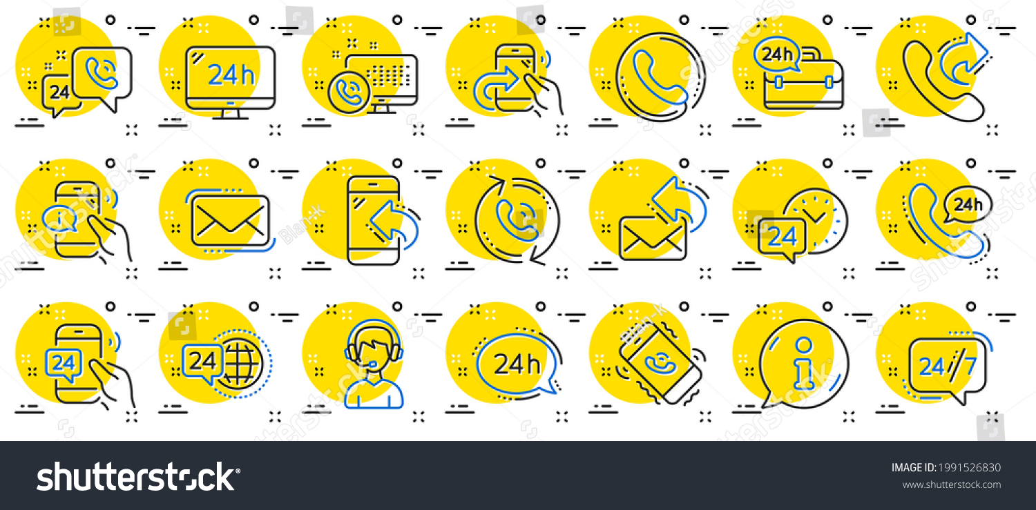 Processing Line Icons Set Callback Feedback Stock Vector (Royalty Free ... Processing Line Icons Set Callback Feedback Stock Vector (Royalty Free ...