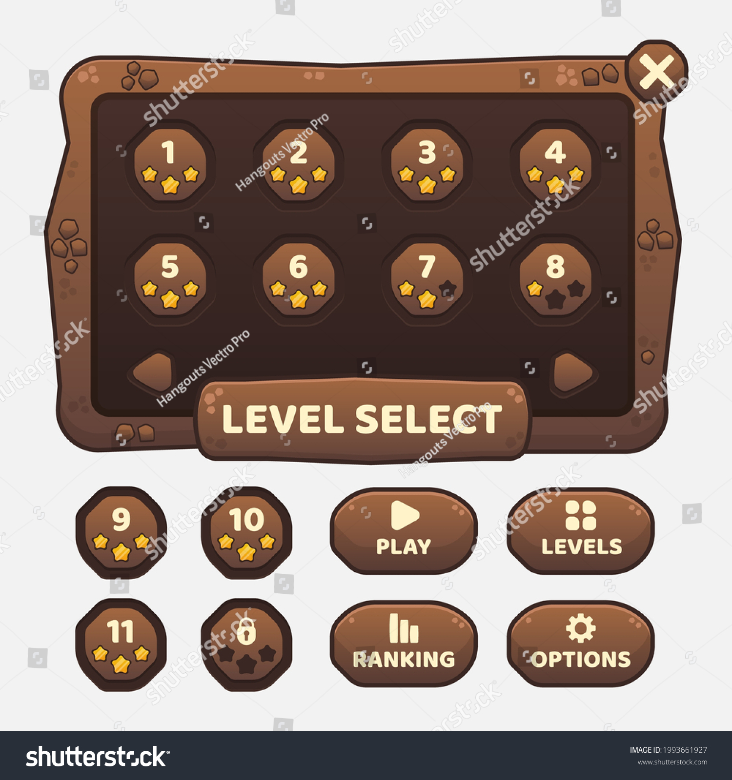 Vector Game Template Gui Kit Interface Stock Vector (Royalty Free ... Vector Game Template Gui Kit Interface Stock Vector (Royalty Free ...