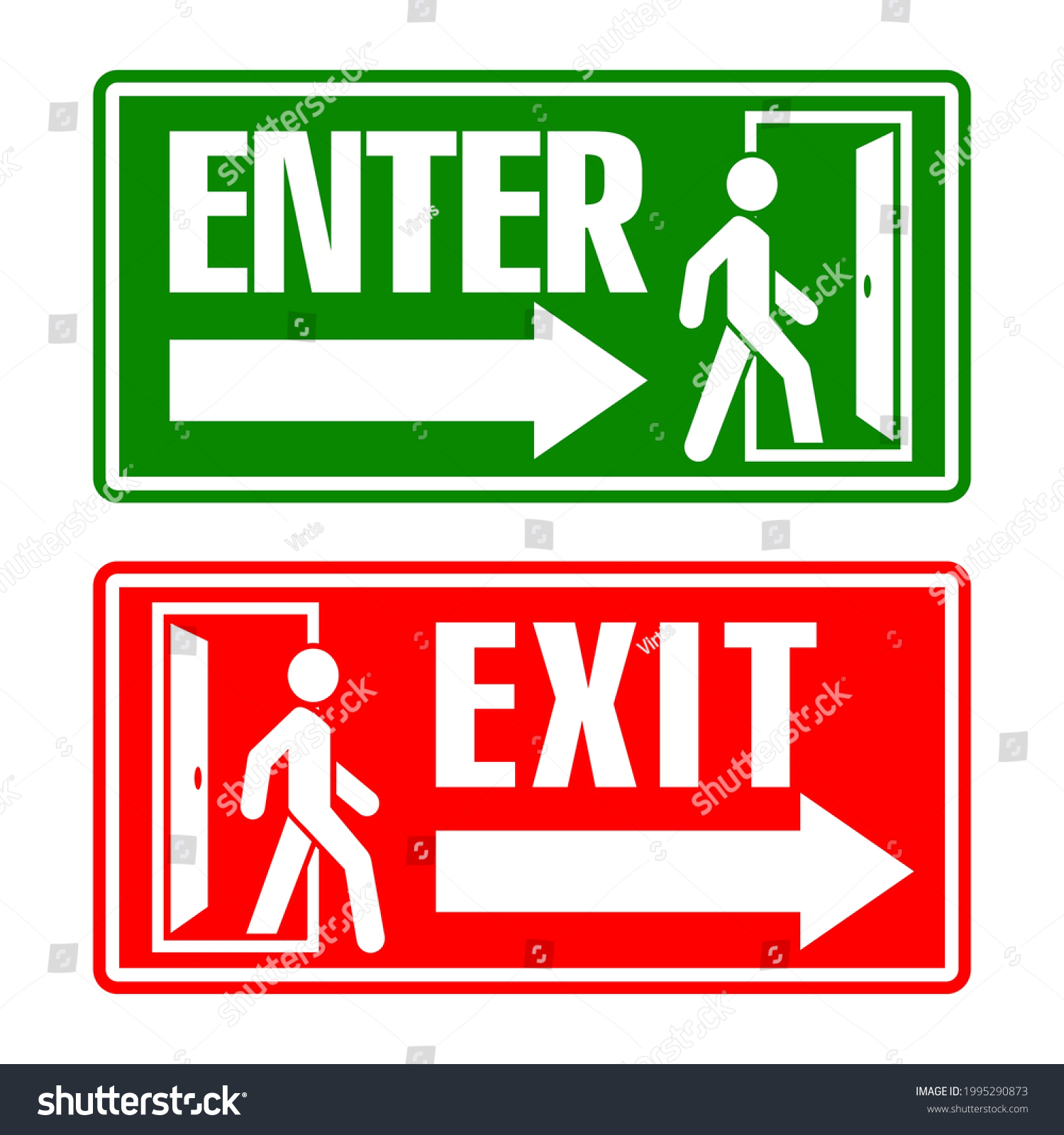 Man Enters Exits Room Through Door Stock Vector Royalty Free 1995290873 Shutterstock