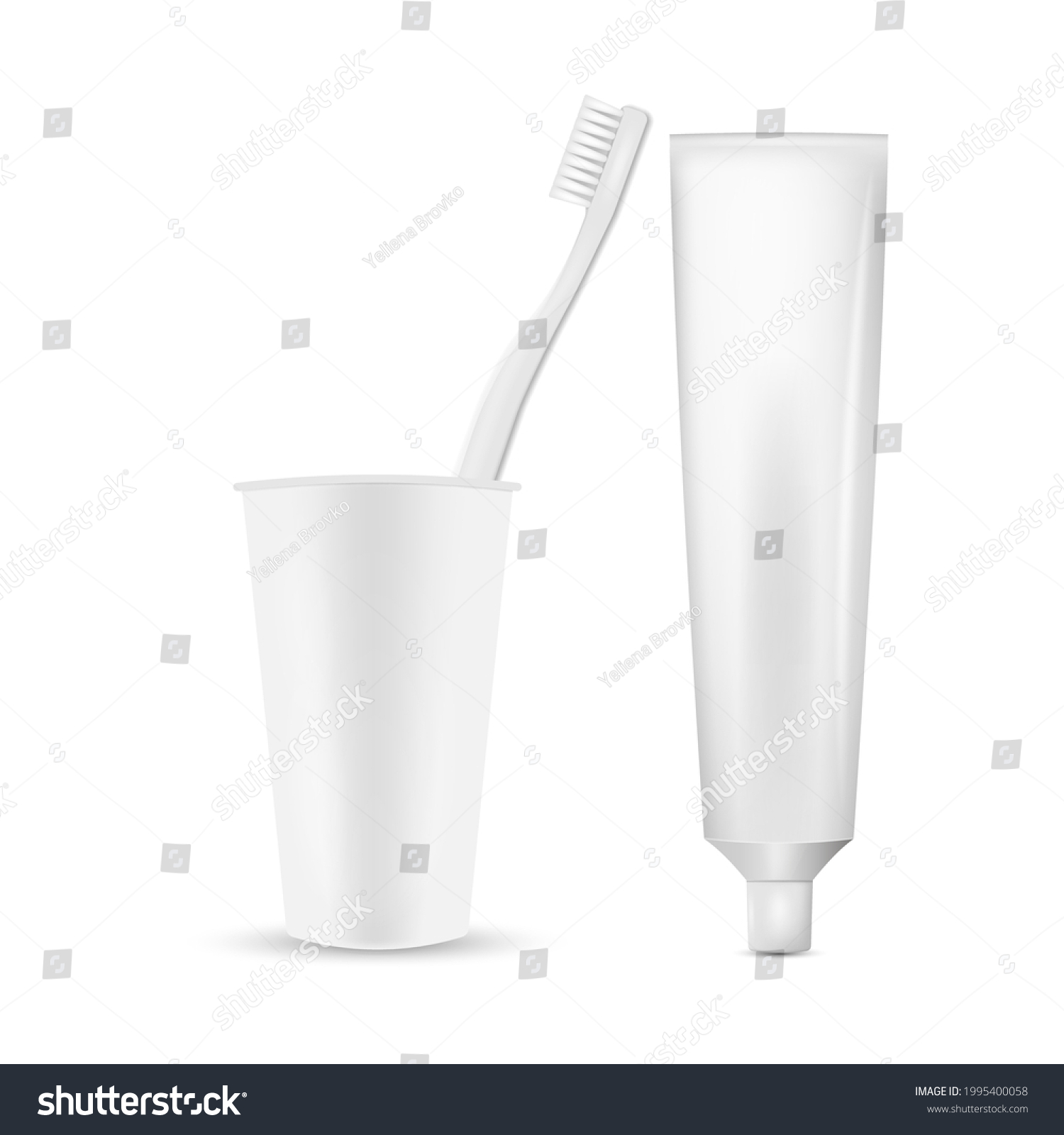 Vector Realistic Pair Toothbrushes Glass Tube Stock Vector (Royalty ... Vector Realistic Pair Toothbrushes Glass Tube Stock Vector (Royalty ...