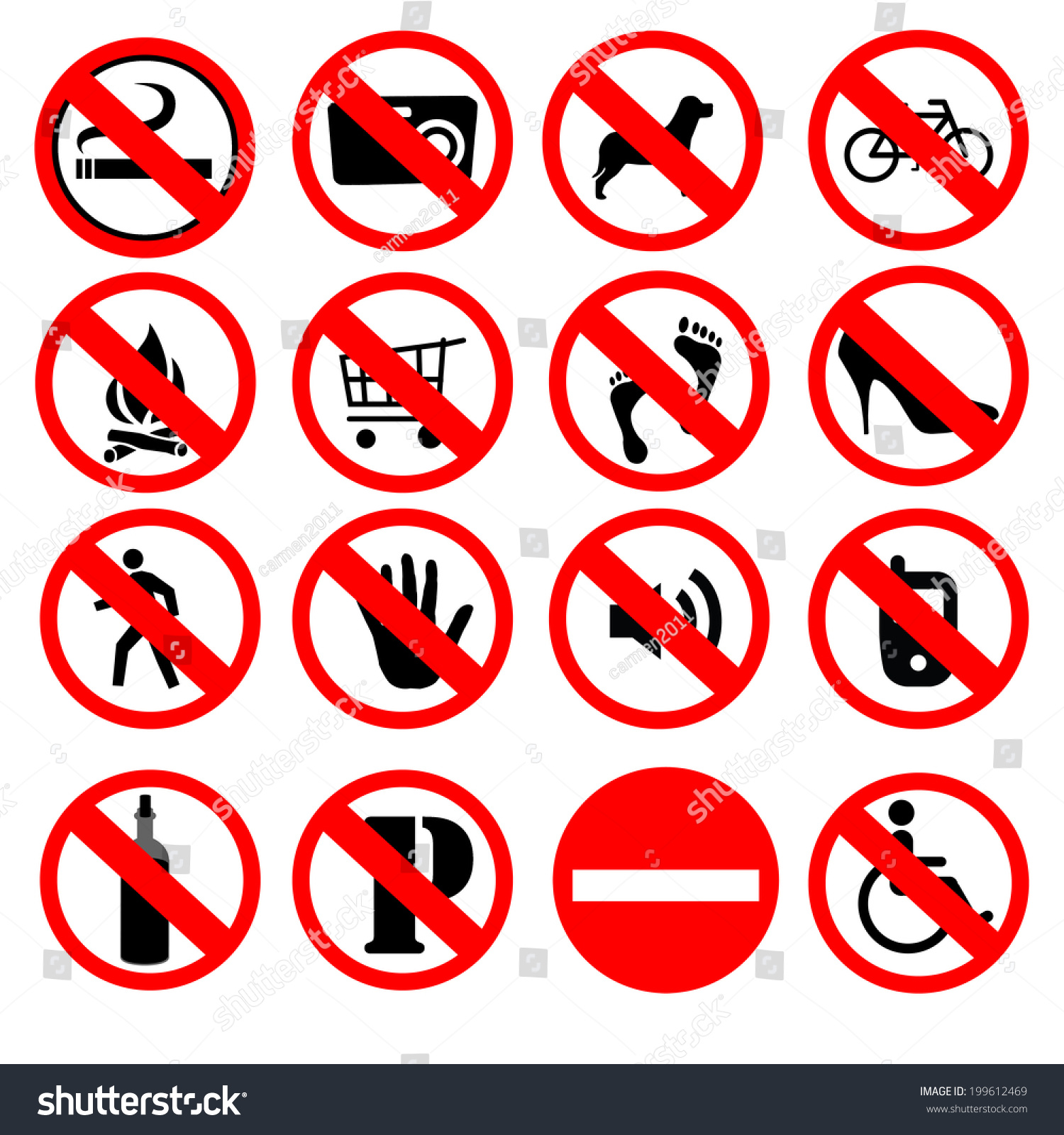 Set Prohibited Signsvector Illustration Stock Vector (Royalty Free ... Set Prohibited Signsvector Illustration Stock Vector (Royalty Free ...